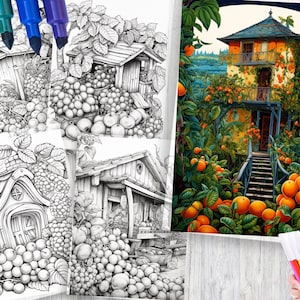 Fruit House Coloring Pages – 200 Fun Designs for All Ages (printable ...