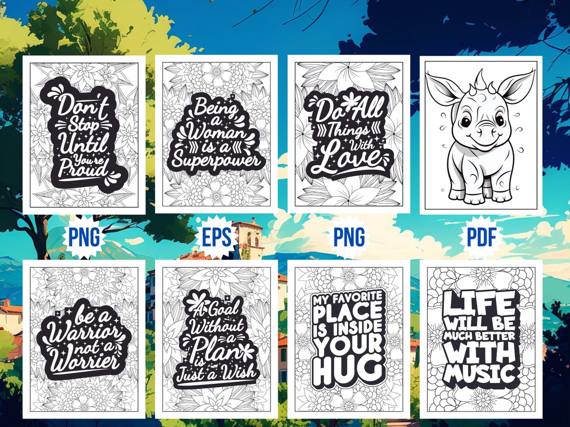 100 Inspirational Printable Coloring Pages for Kids: Motivate and ...