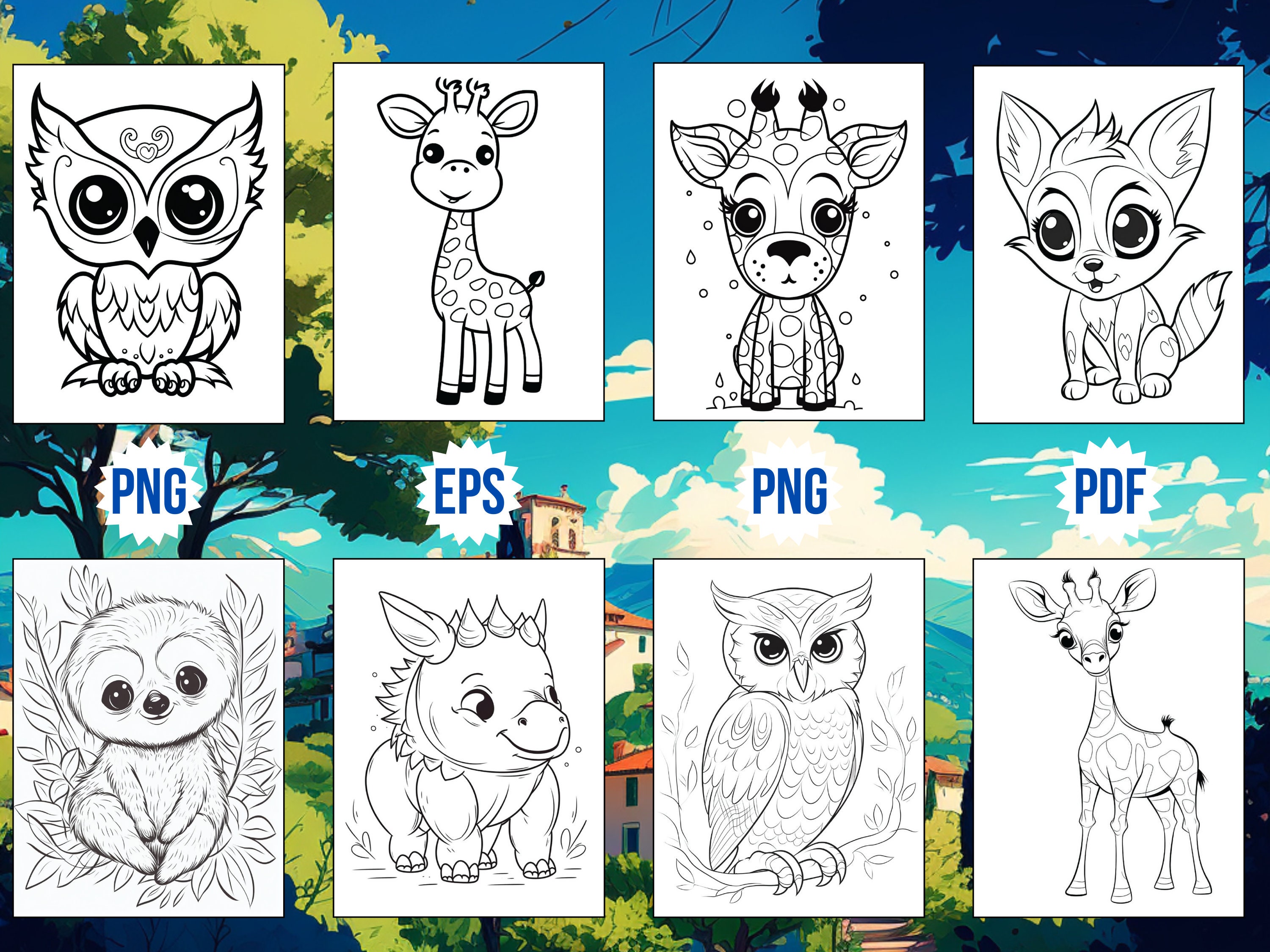100 Animal Coloring Pages Fun and Educational Printable Sheets for Kids ...