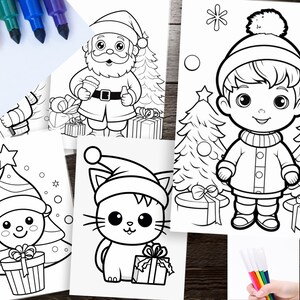 150 Printable Christmas Coloring Pages for Kids Toddlers, Printable ...