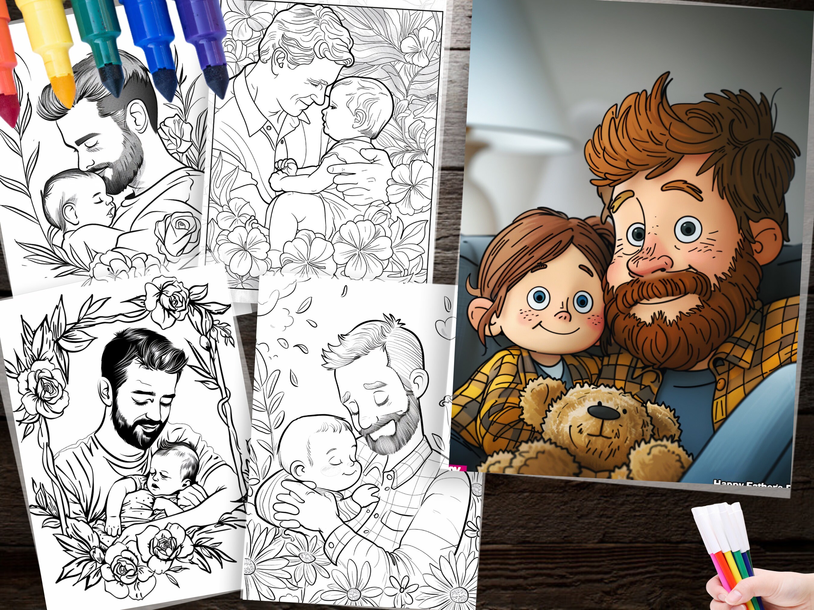 130 Father's Day Coloring Pages Unique Designs for Dad's Special Day ...