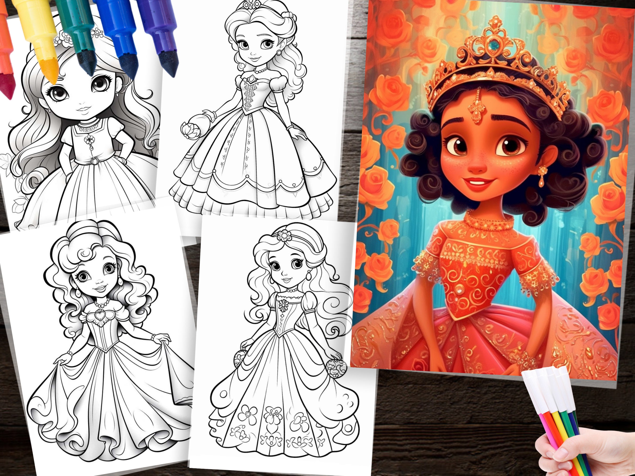 140 Printable Cute Princess Coloring Pages for Kids Girl Coloring Pages ...