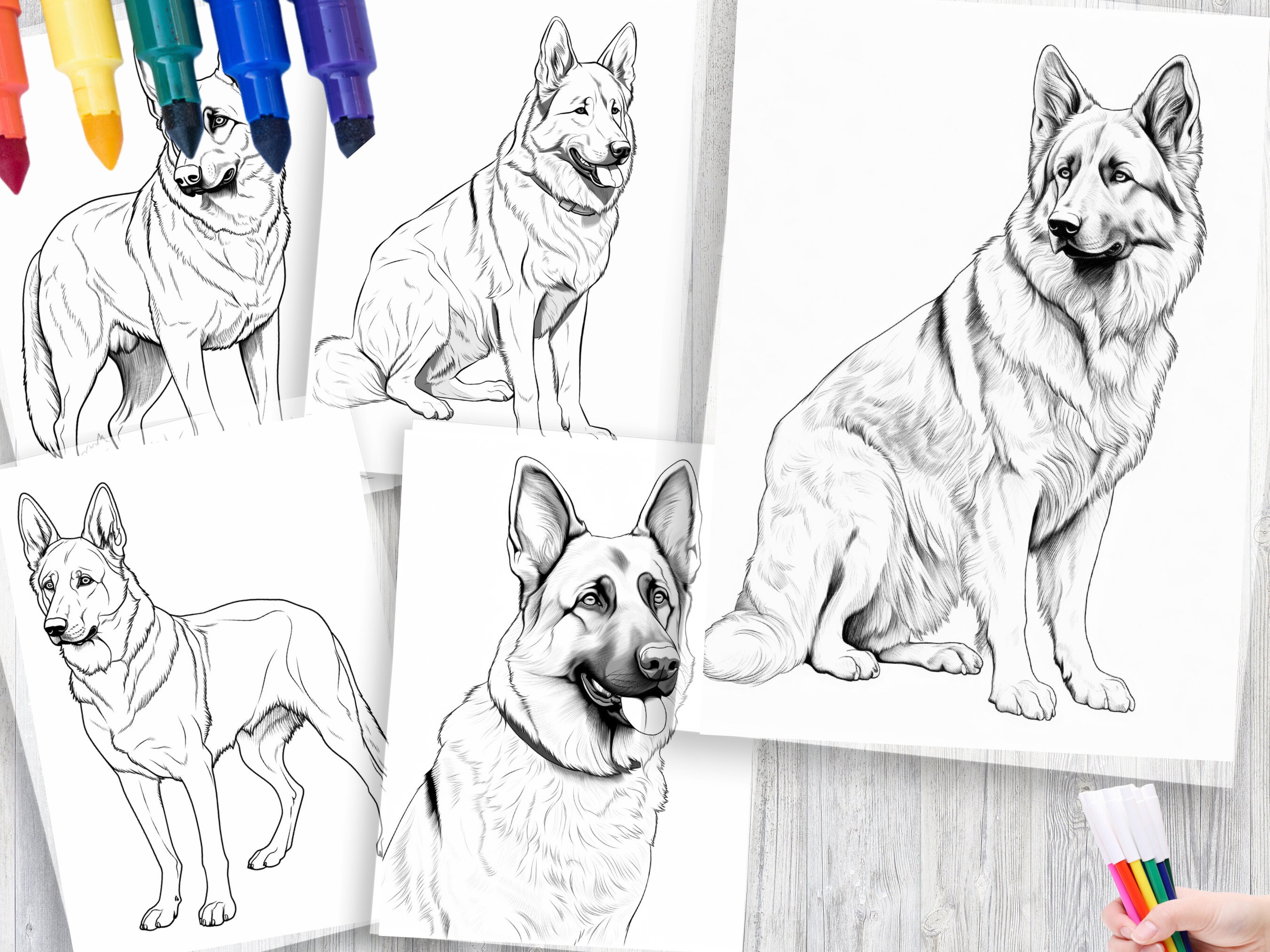 180 Realistic Dog Coloring Pages Perfect for Dog Lovers and Art ...
