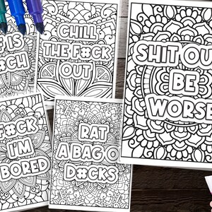 100 Swear Word Coloring Pages Unleash Your Creativity With Adult ...