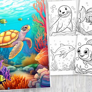 249 Ocean Animals Coloring Pages for Kids - Sea Animals - Under the Sea ...