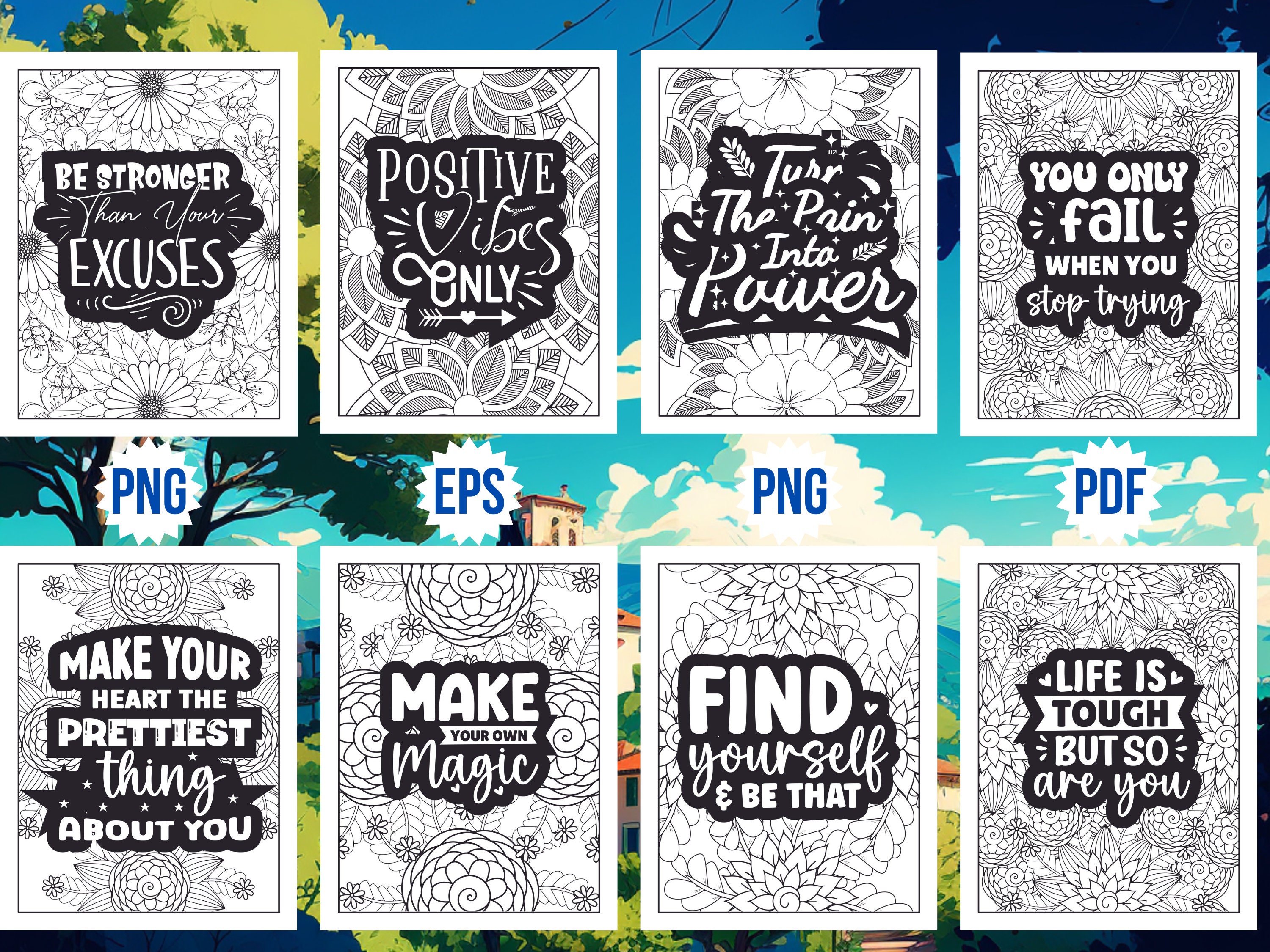 100 Inspirational Printable Coloring Pages for Kids: Motivate and ...
