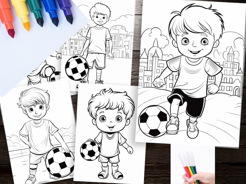 40 Soccer Coloring Pages for Kids - Kids Coloring Pages - INSTANT ...