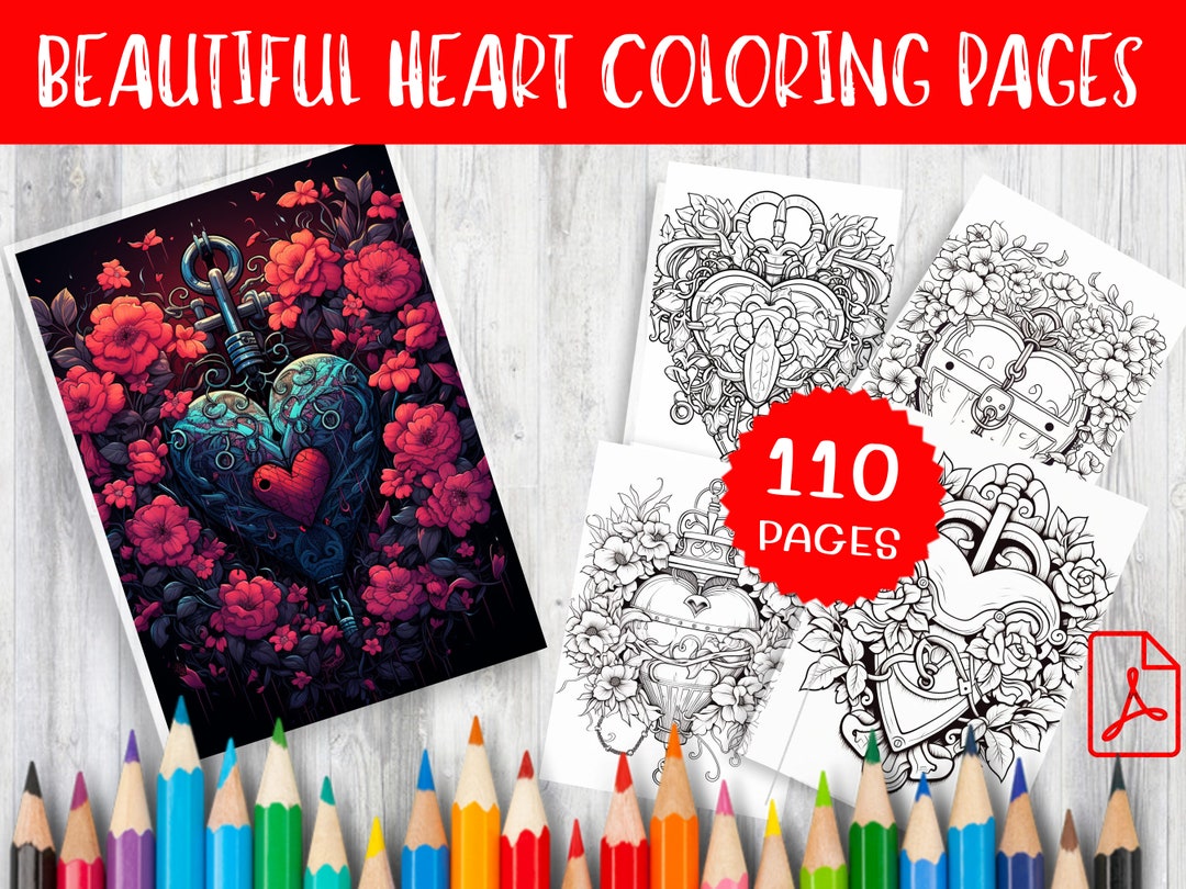 110 Beautiful Heart Coloring Pages Perfect for All Ages - Express Your ...