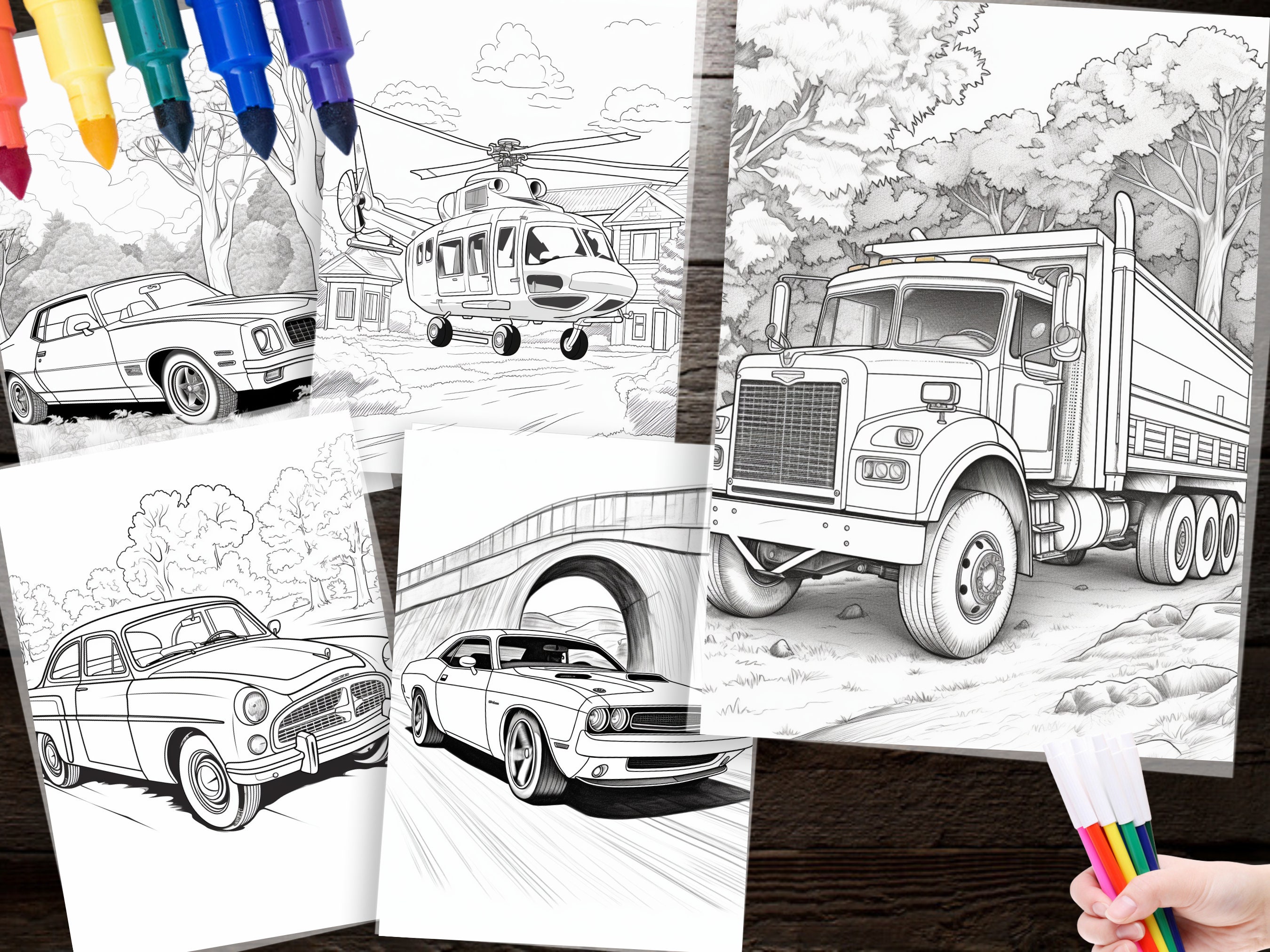 39 Vehicle Coloring Pages Printable Fun for Kids and Adults Perfect for ...