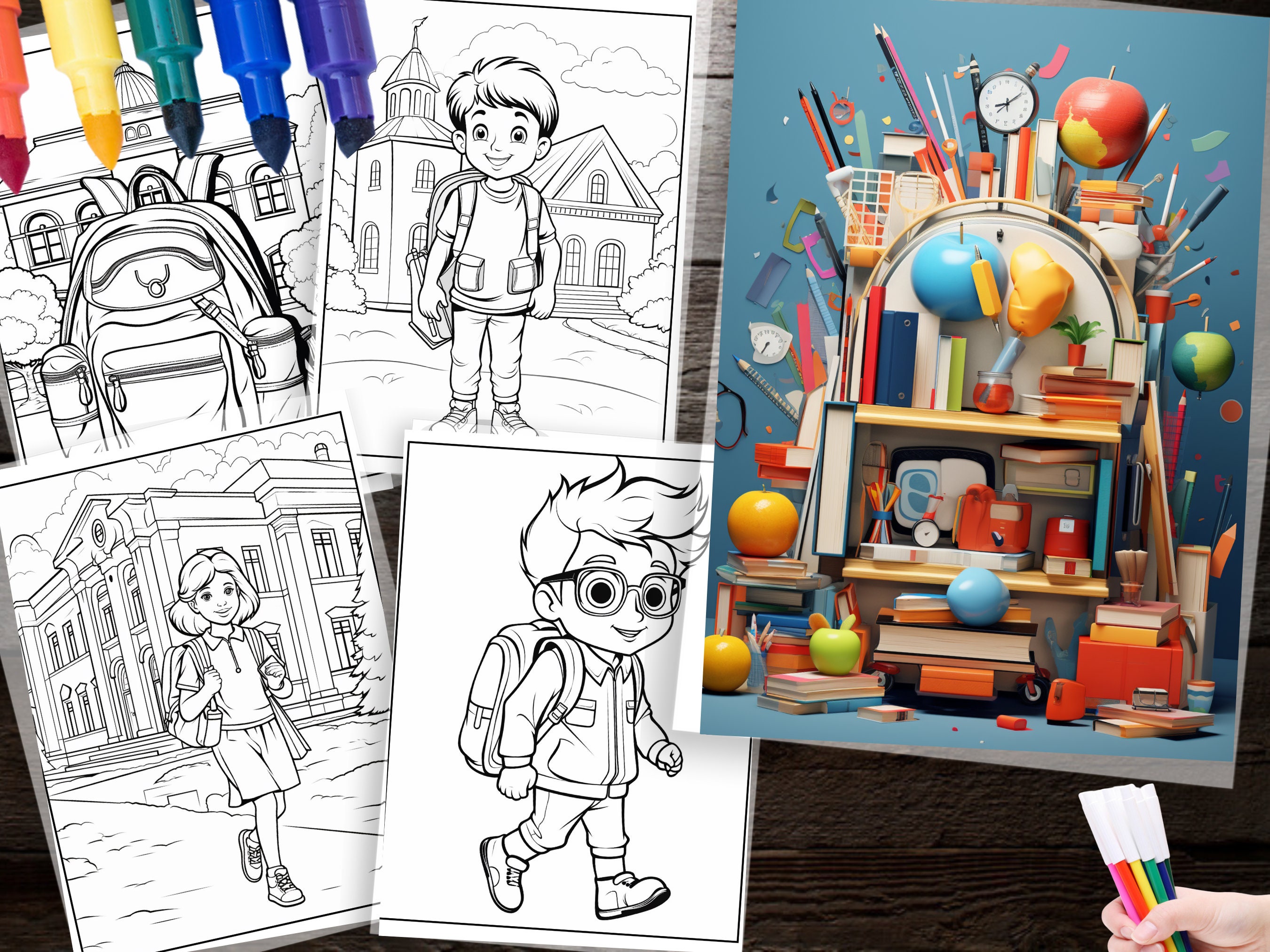 100 Back to School Coloring Pages Fun Educational Classroom Activity ...