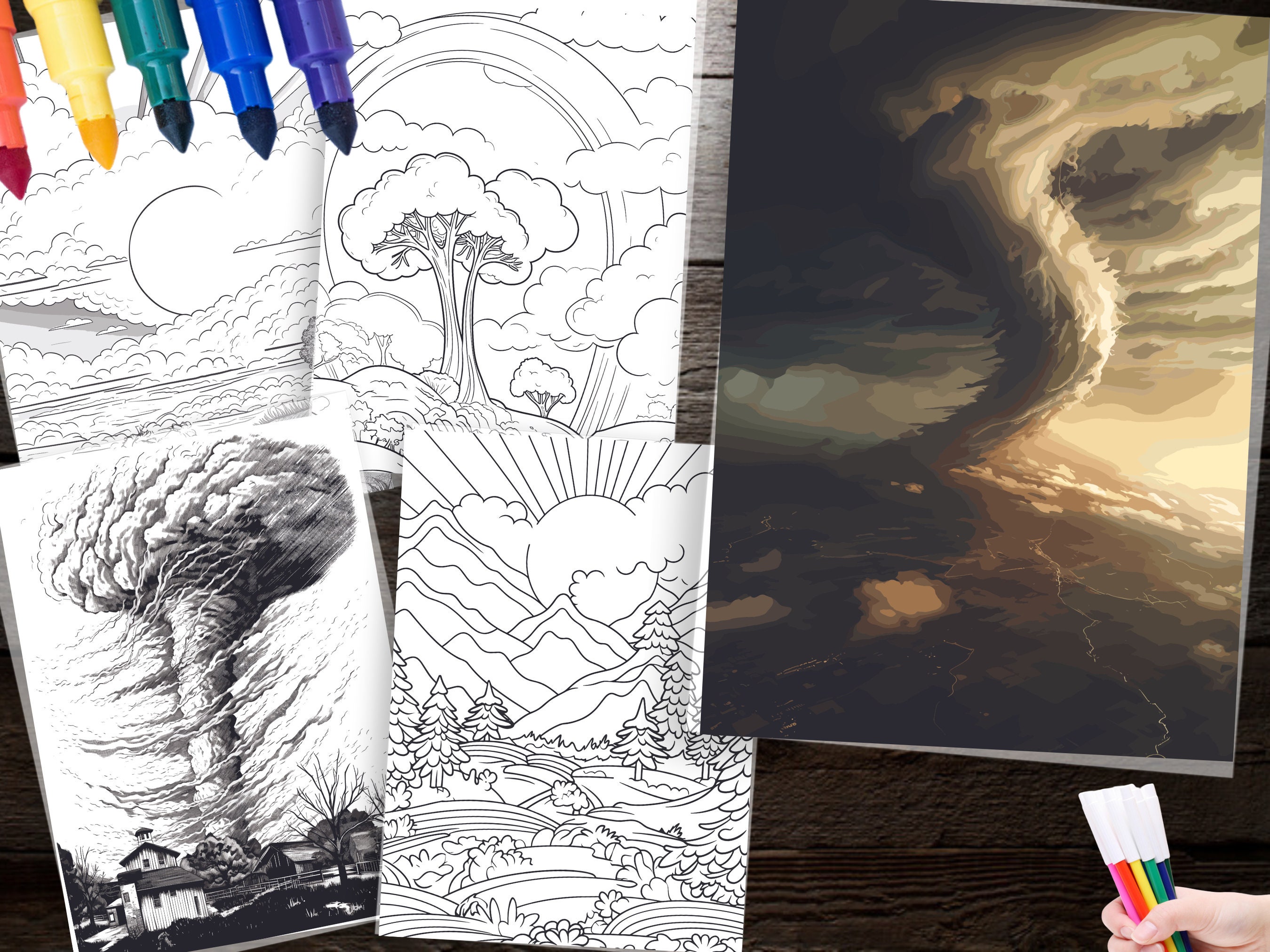 100 Cyclone Coloring Page for Relaxation Printable Digital Download ...