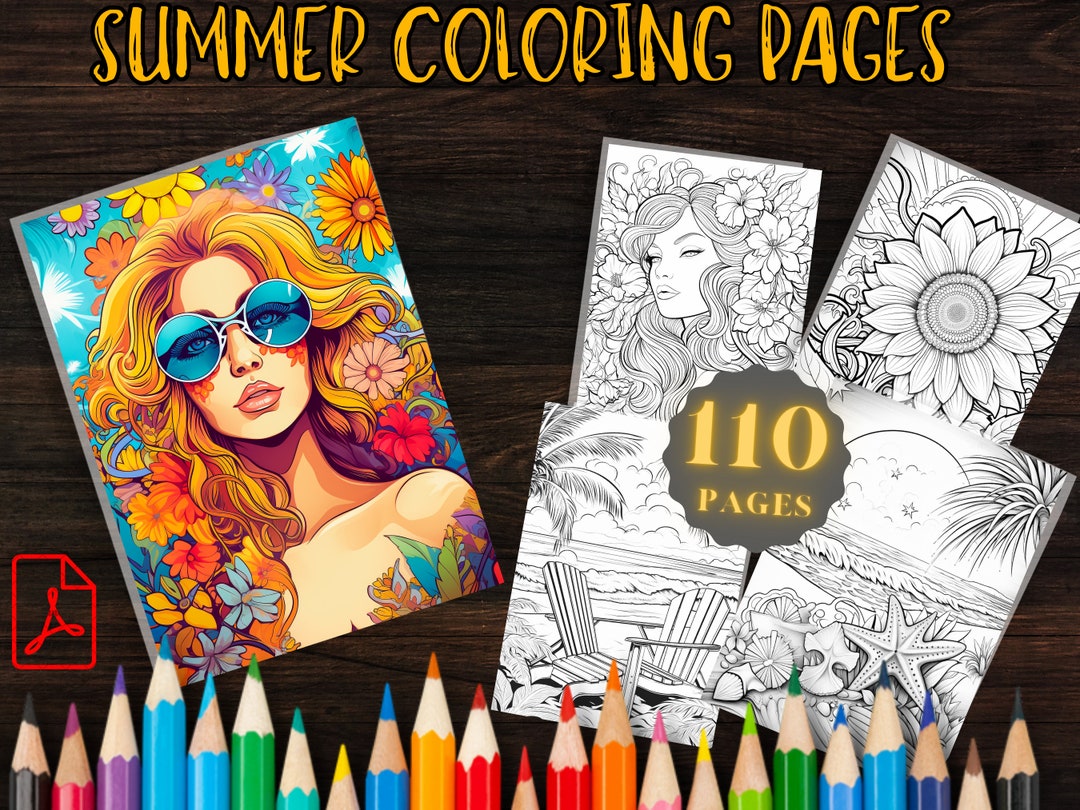 110 Summer Coloring Pages Relaxing Designs for Sunny Days - Printable ...