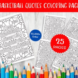 Basketball Quotes Coloring Pages - Sports Inspired Art for Relaxation ...