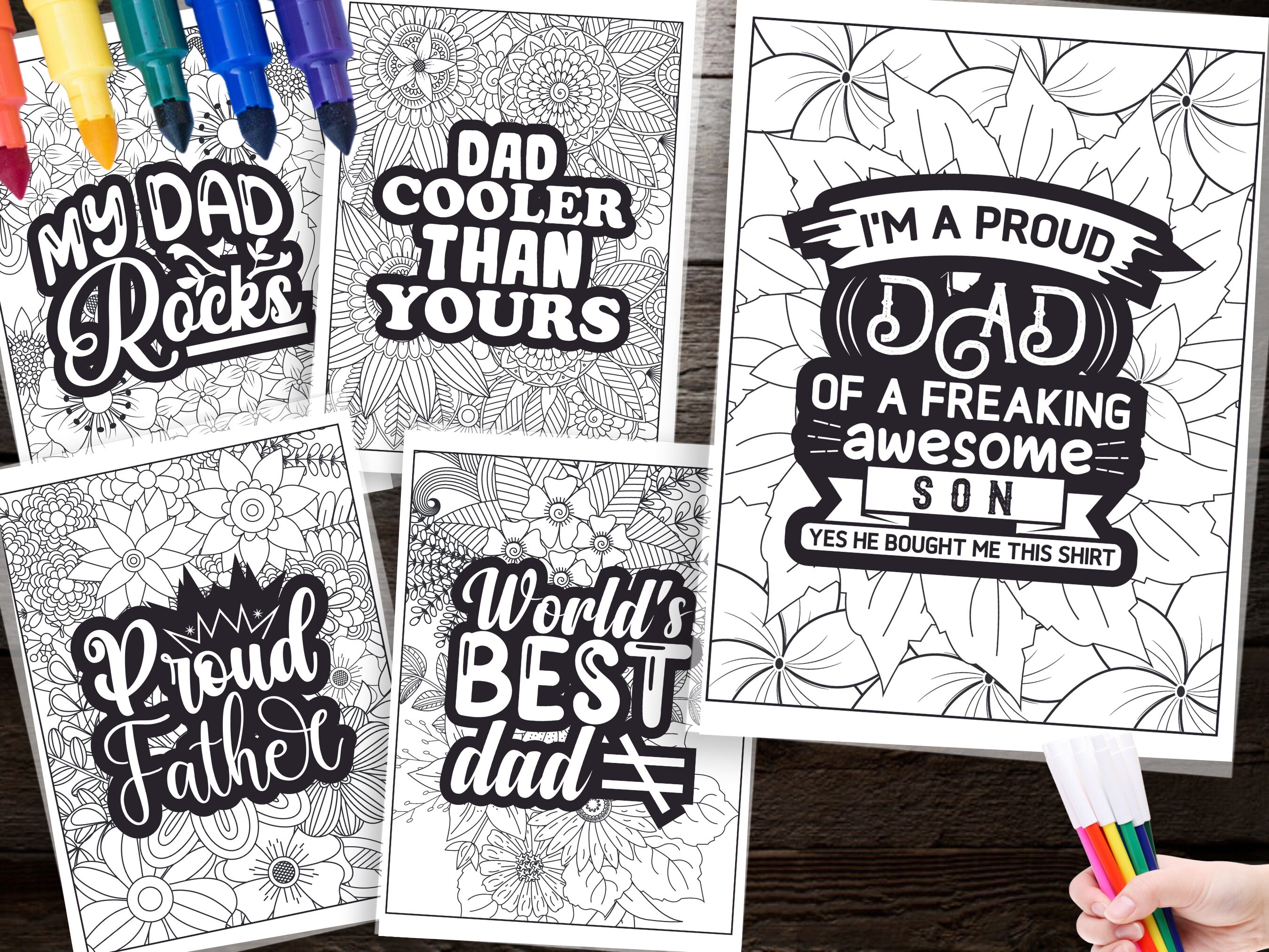 100 Father's Day Quotes Coloring Pages Find Heartfelt Designs Perfect ...