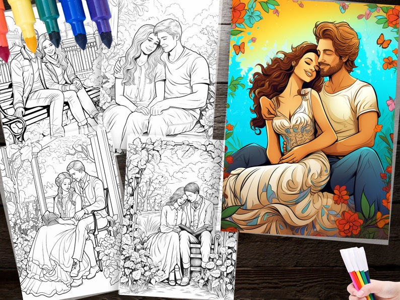 200 Happy Couple Coloring Pages Express Love & Togetherness Through Art ...