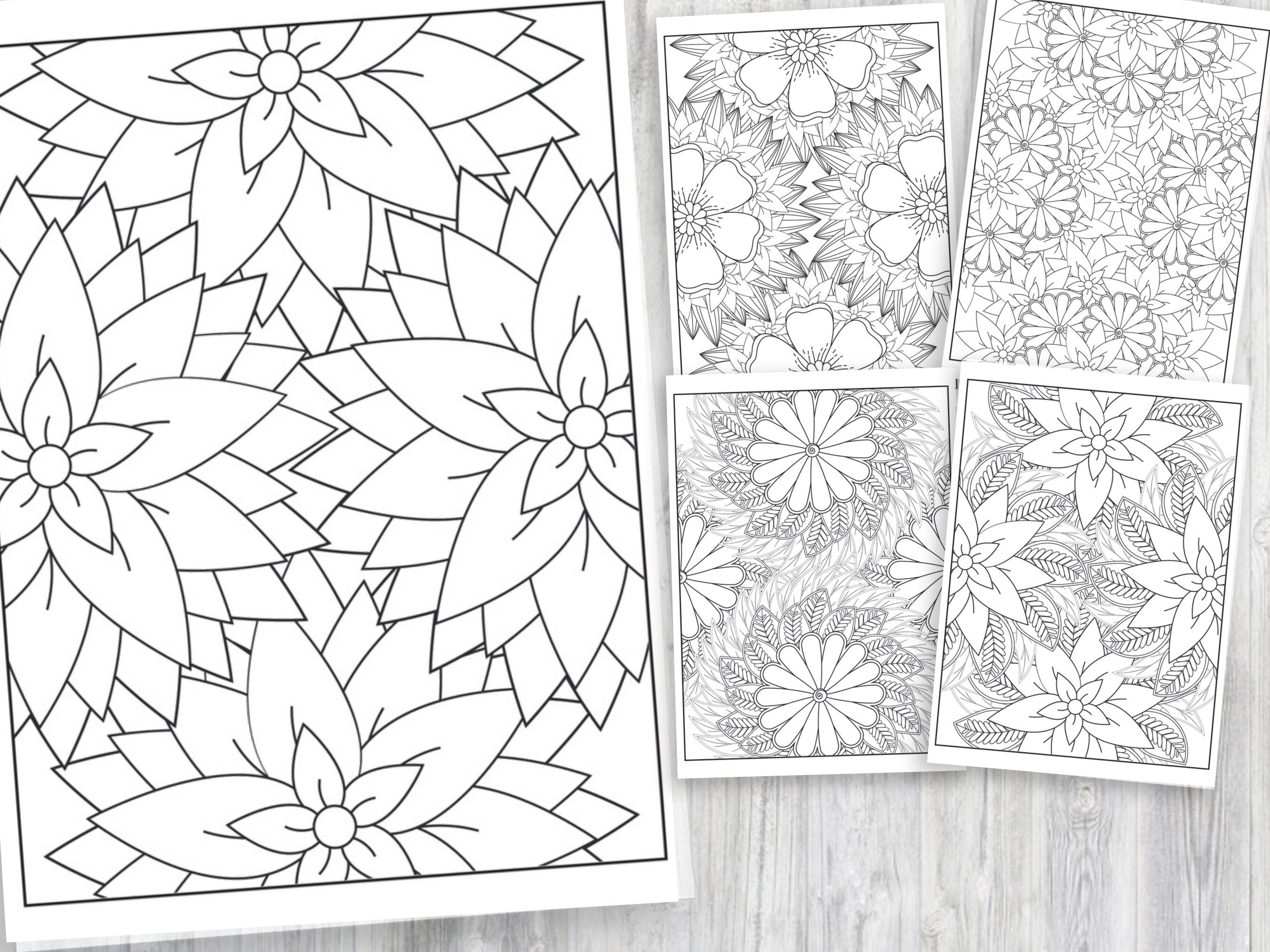 350 Zentangle Mandala Coloring Pages Bundle for Adults & Kds Floral ...