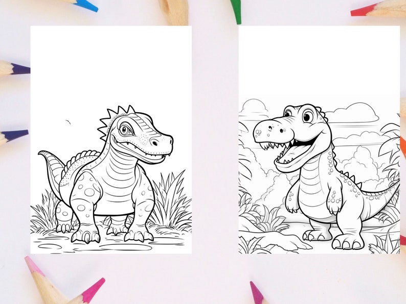 100 Dinosaur Coloring Pages for Kids Download Printable - Etsy