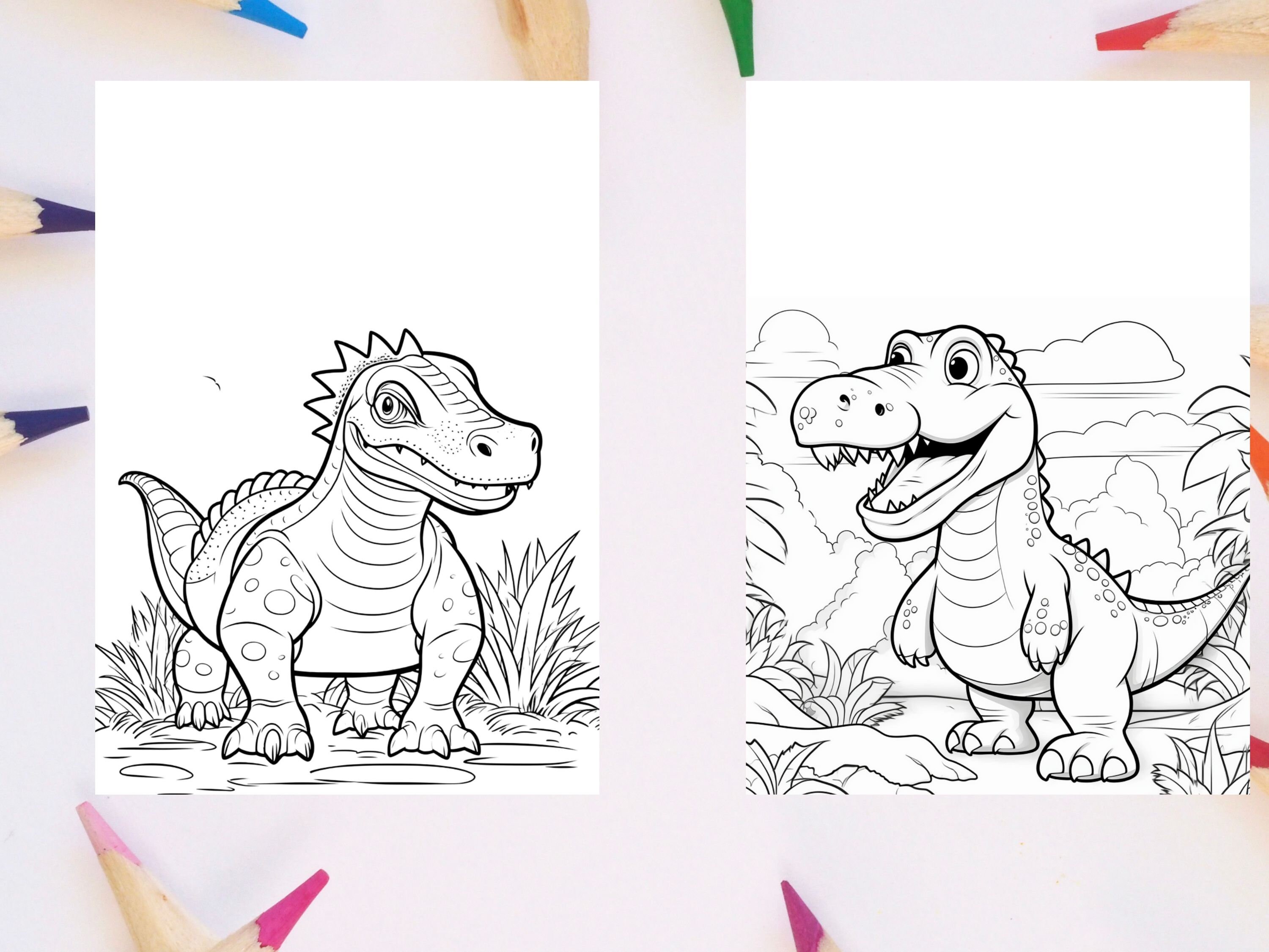 100 Dinosaur Coloring Pages for Kids Download Printable - Etsy