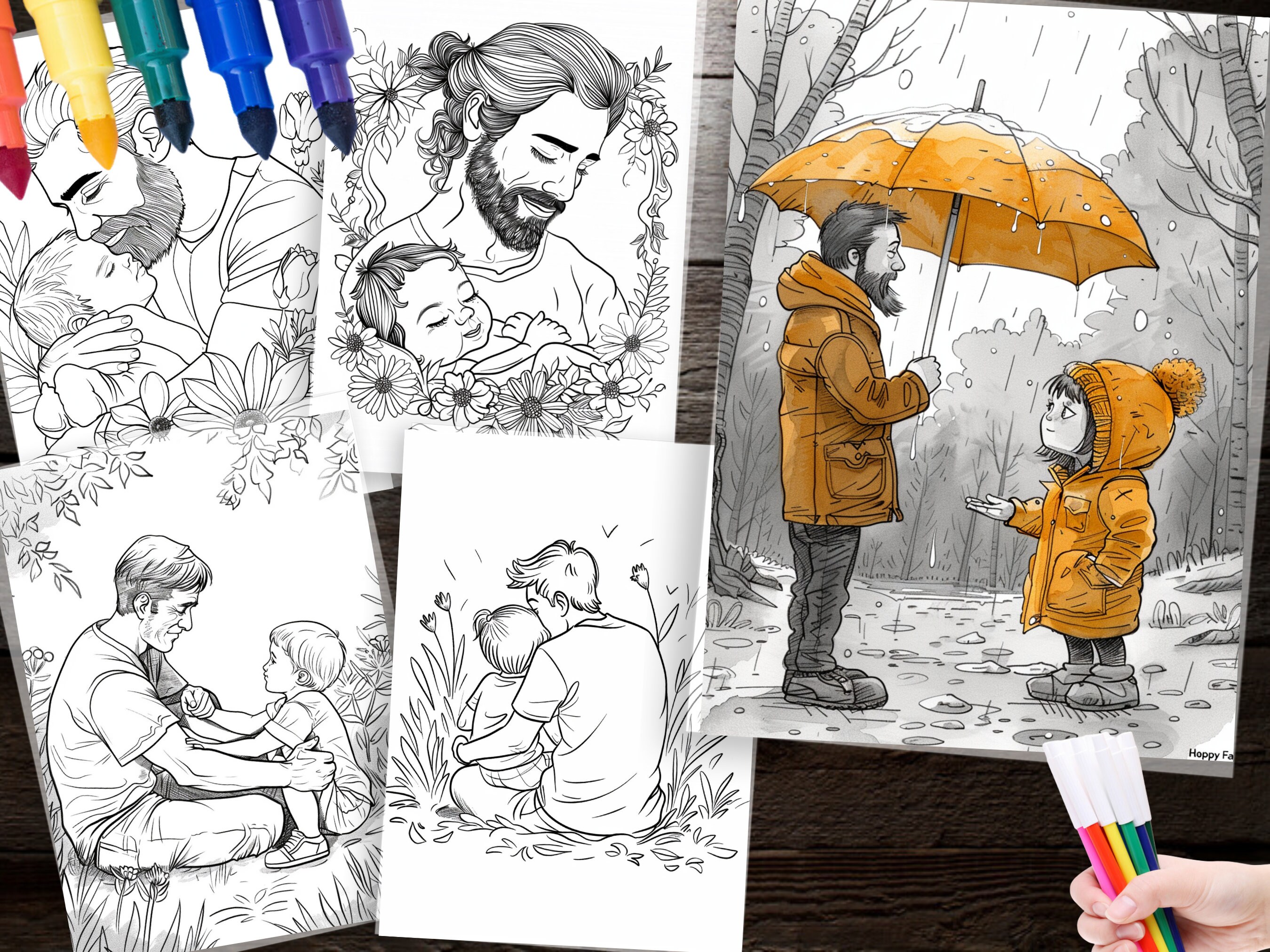 130 Father's Day Coloring Pages Unique Designs for Dad's Special Day ...