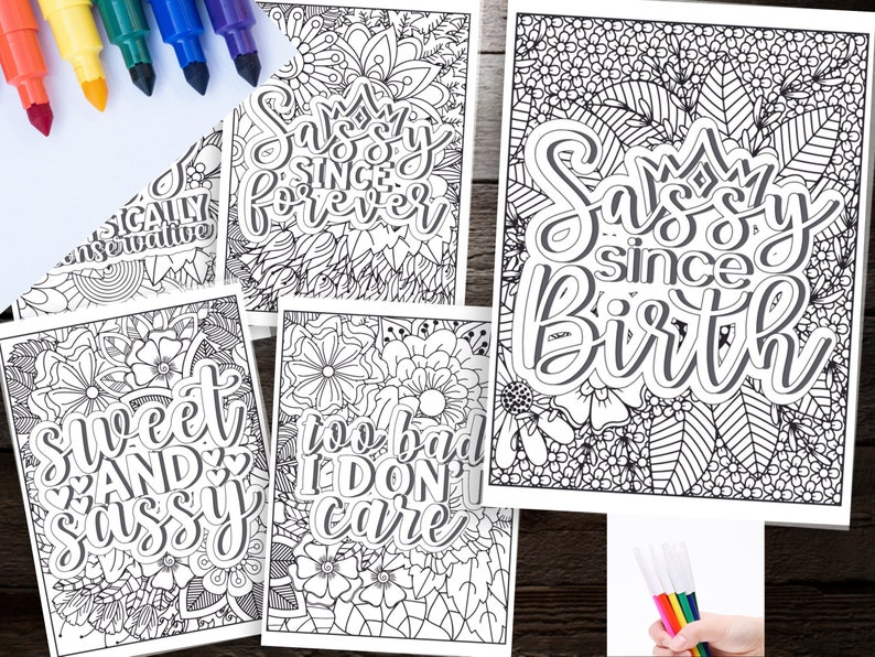120 Sassy Quotes Coloring Pages Adult Coloring Pages Swear Words ...