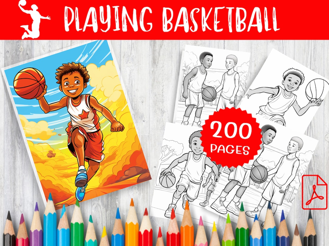 200 Basketball Coloring Pages – Fun Sports Illustrations (printable ...