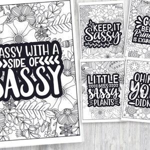 100 Sassy Quotes Coloring Pages - Adult Coloring Pages , Funny Saying ...