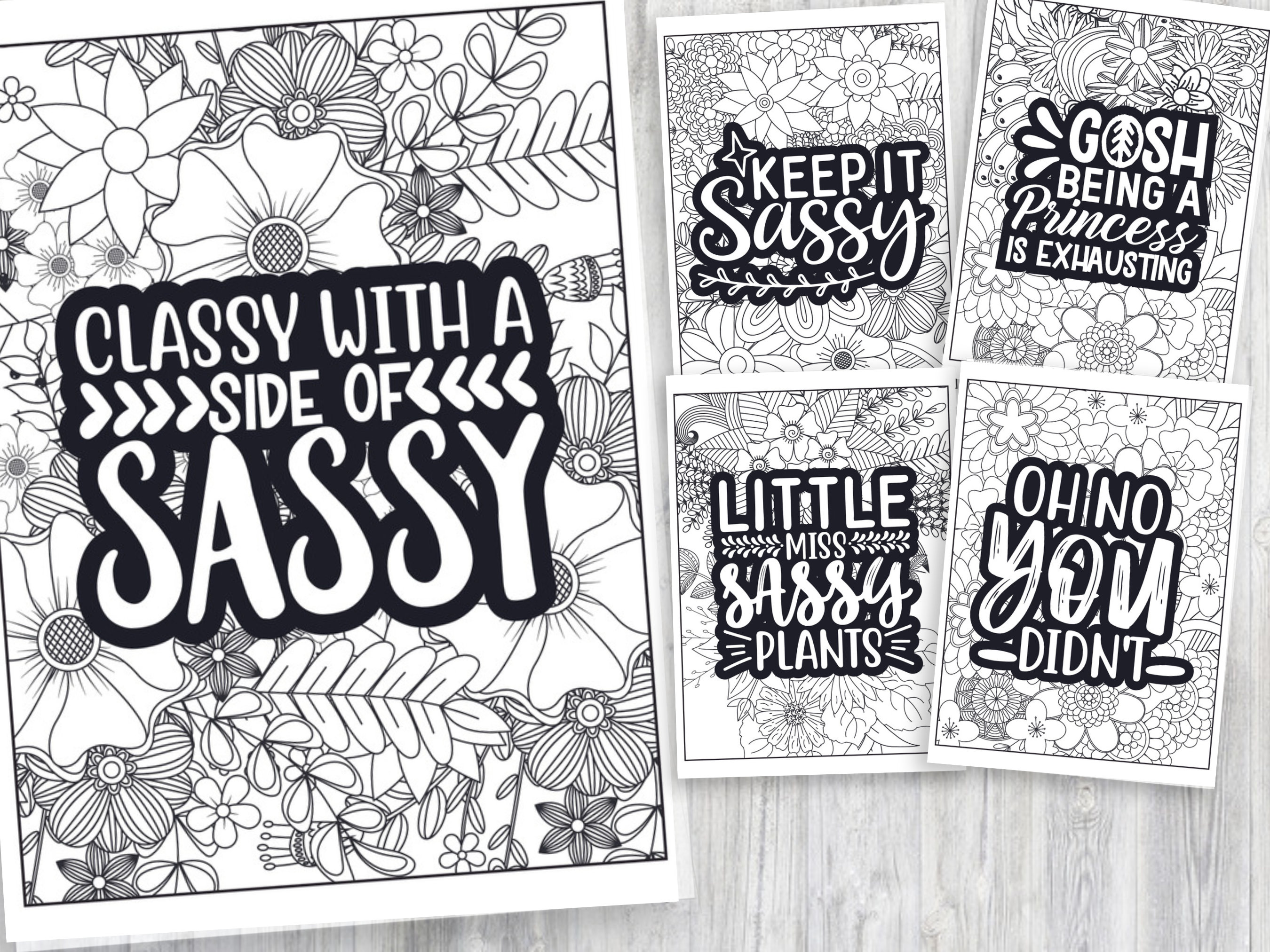 100 Sassy Quotes Coloring Pages Adult Coloring Pages , Funny Saying to ...