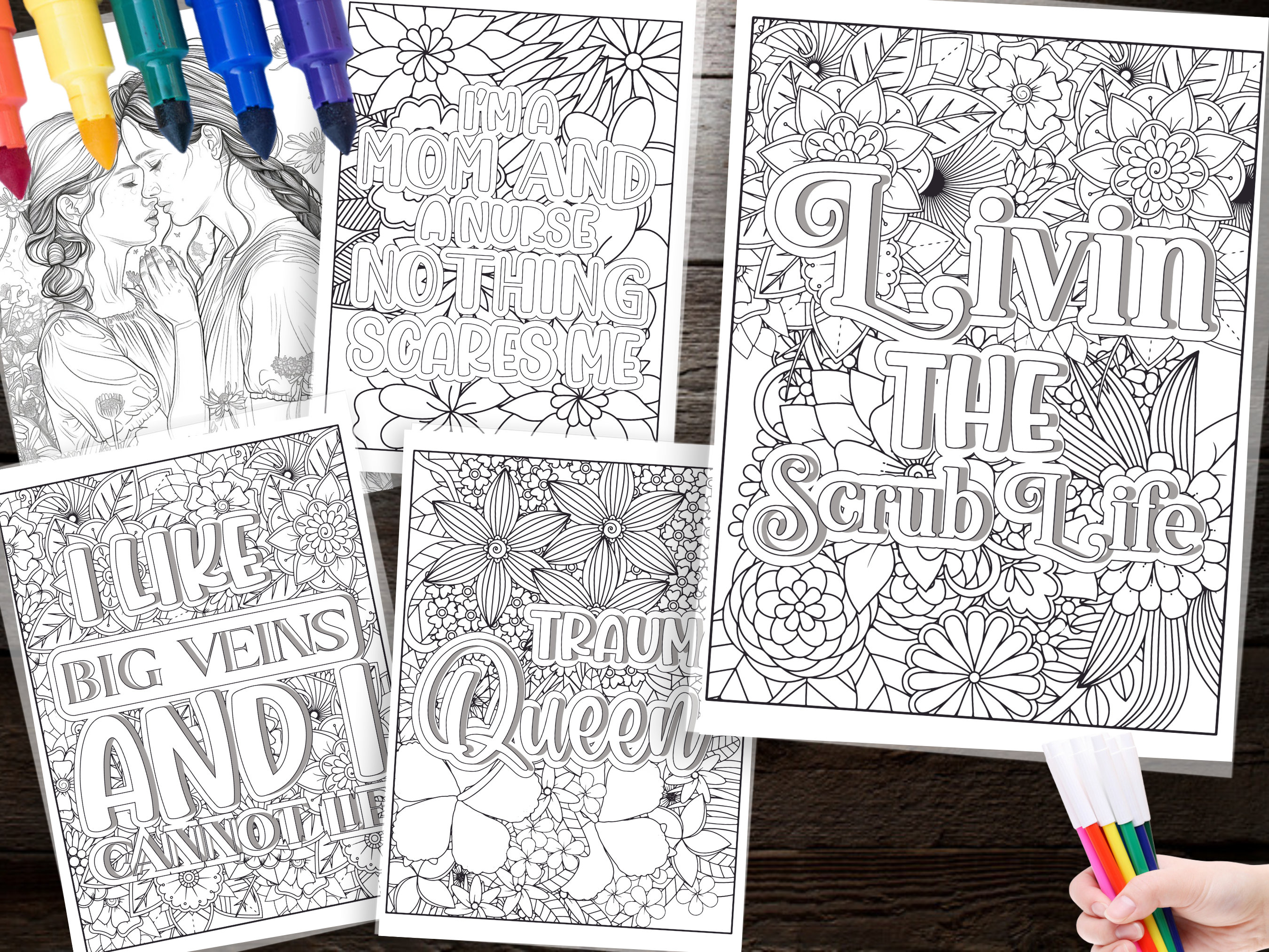 100 Nurse Quotes Coloring Pages Perfect for Nurses & Nursing Students ...