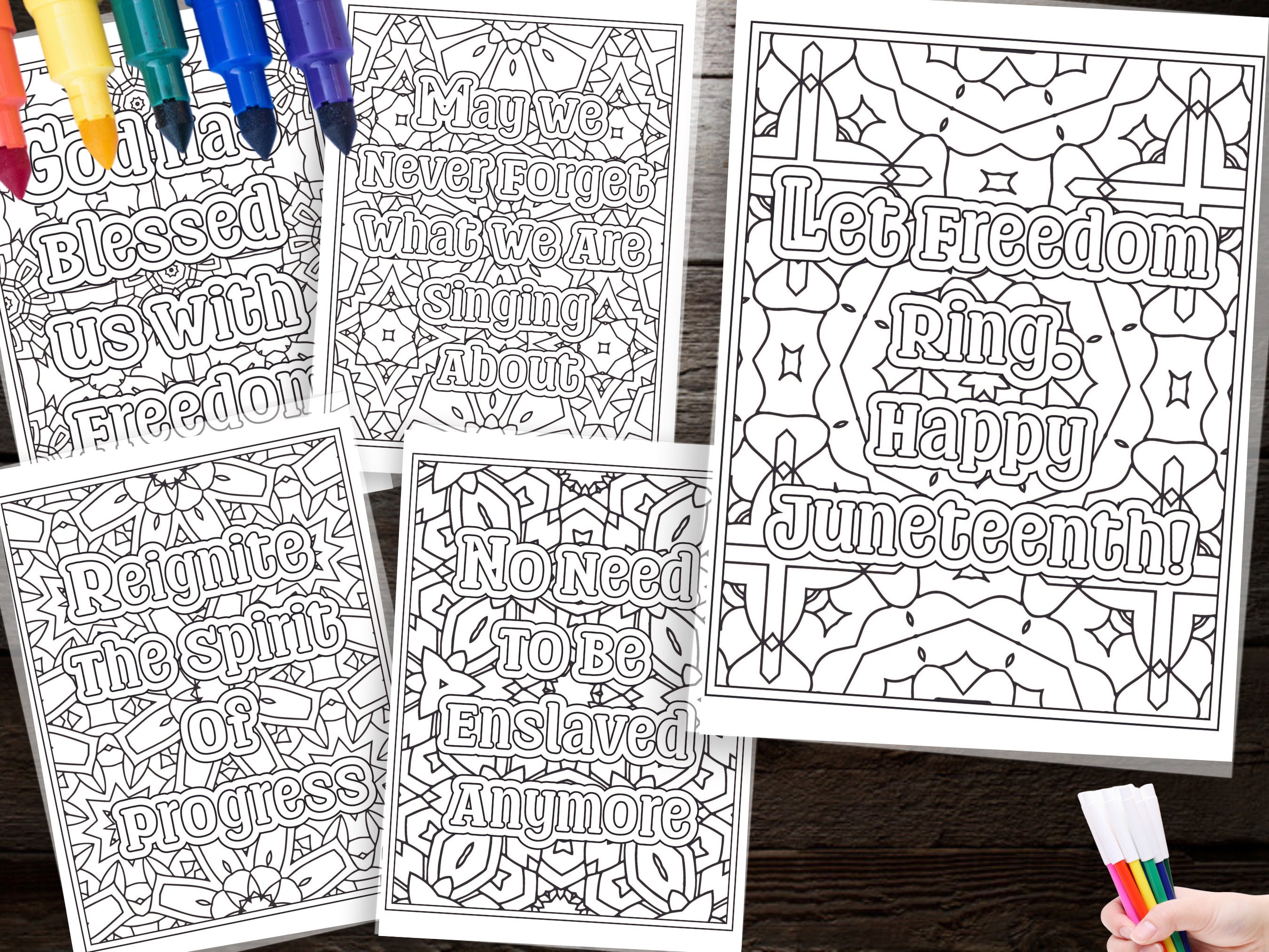 Juneteenth Day Quotes Coloring Pages - Celebrate Freedom With ...