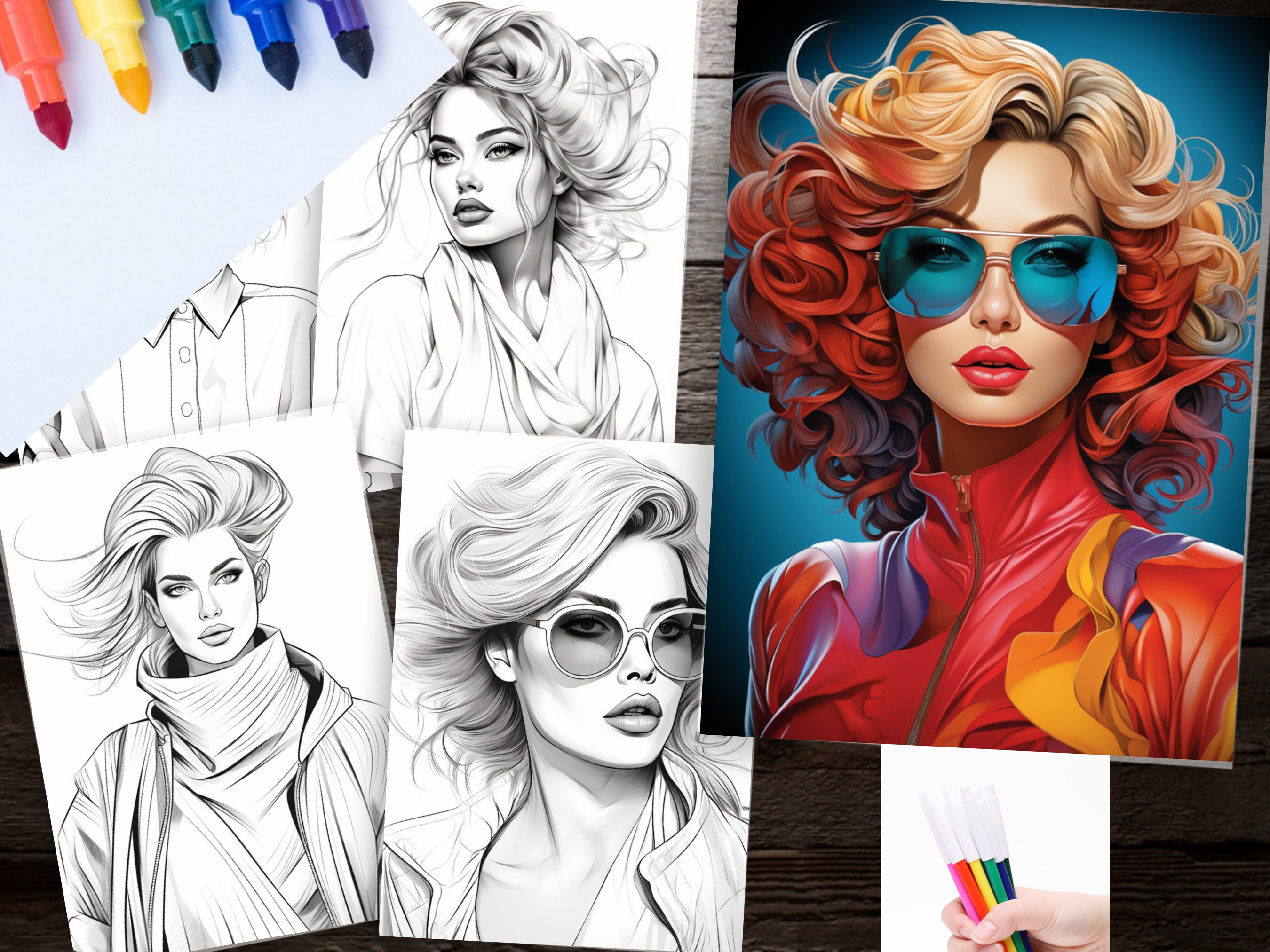 160 Fashion Girls Coloring Pages Printable Fashion Illustrations for ...