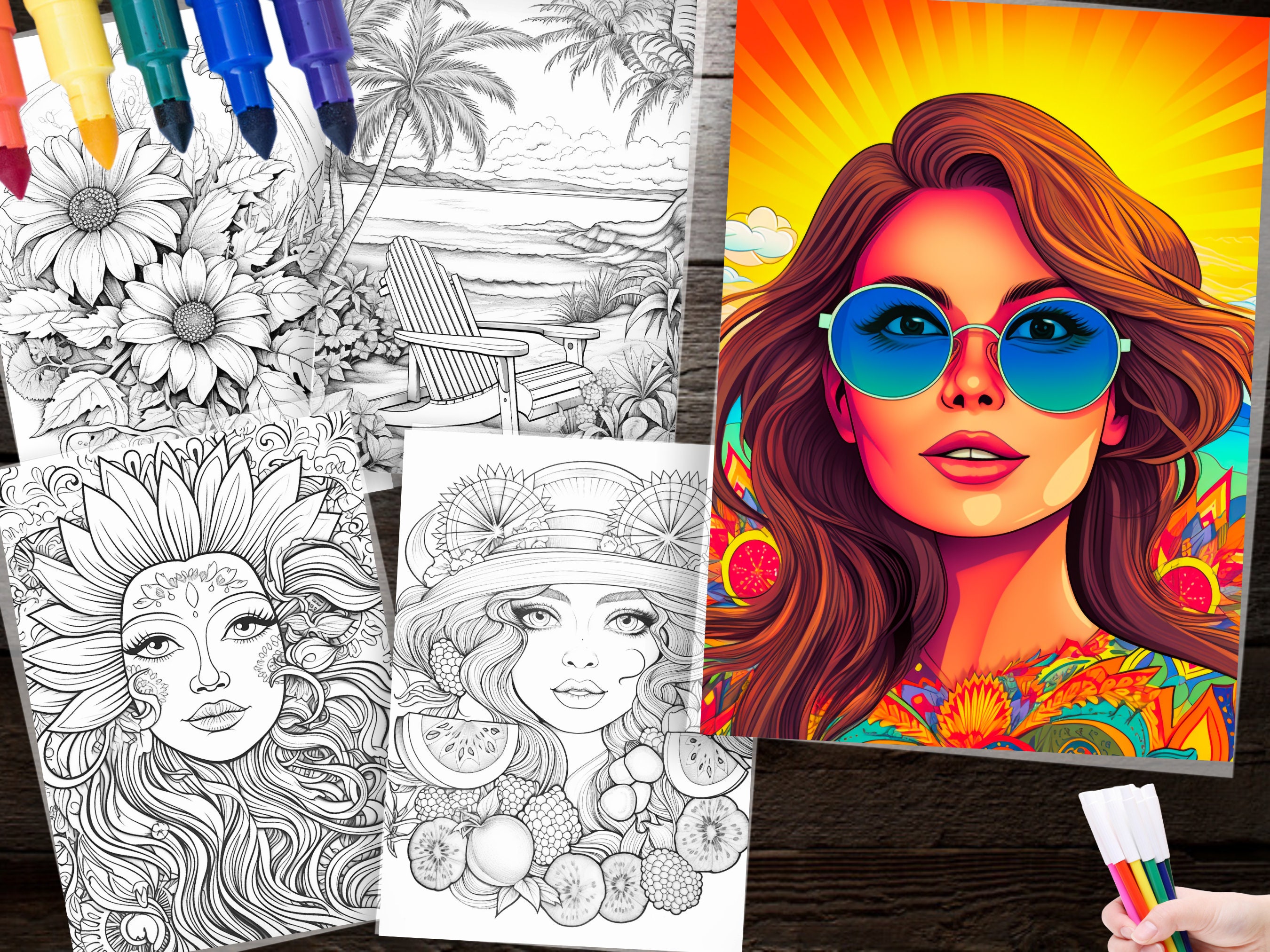 110 Summer Coloring Pages Relaxing Designs for Sunny Days Printable ...