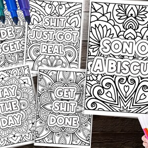 100 Swear Word Coloring Pages Unleash Your Creativity With Adult ...