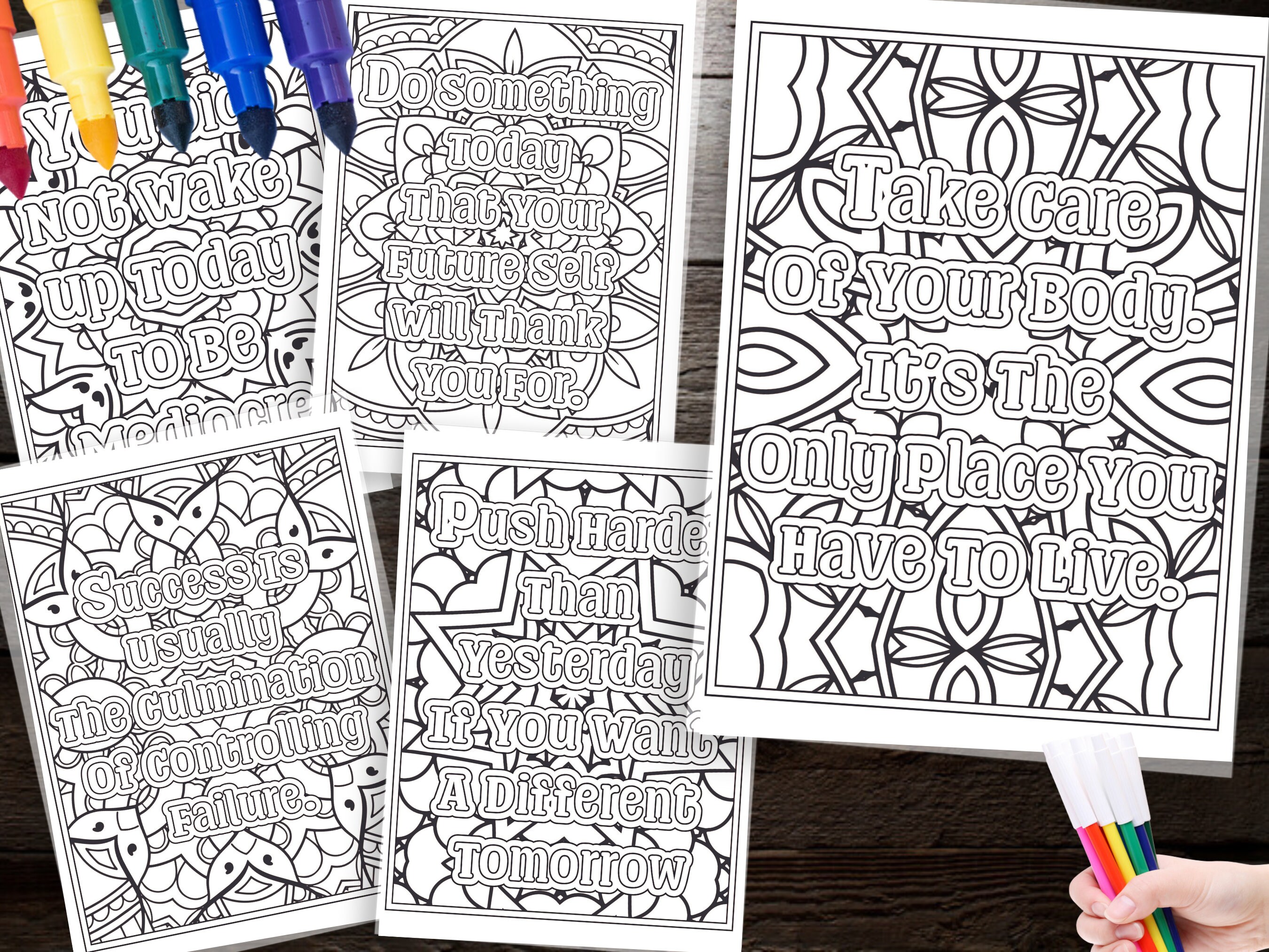 Gym Quotes Coloring Pages Coloring Pages Inspirational Fitness ...