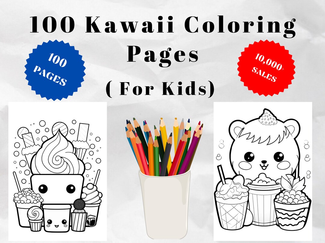 100 Adorable Kawaii Coloring Pages for Kids & Adults, Enjoy Cute ...