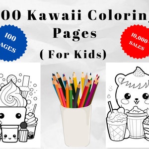 100 Adorable Kawaii Coloring Pages for Kids & Adults, Enjoy Cute ...