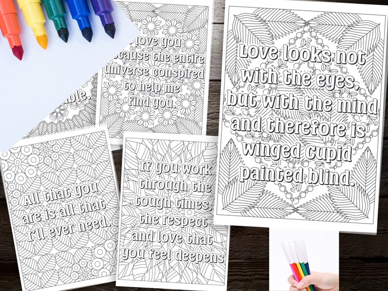 41 Valentine's Day Quotes Coloring Pages for Adults Love Quotes ...