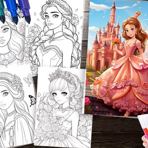 Princess Coloring Pages: 170 Royal Activity Sheets (printable PDF) - Etsy