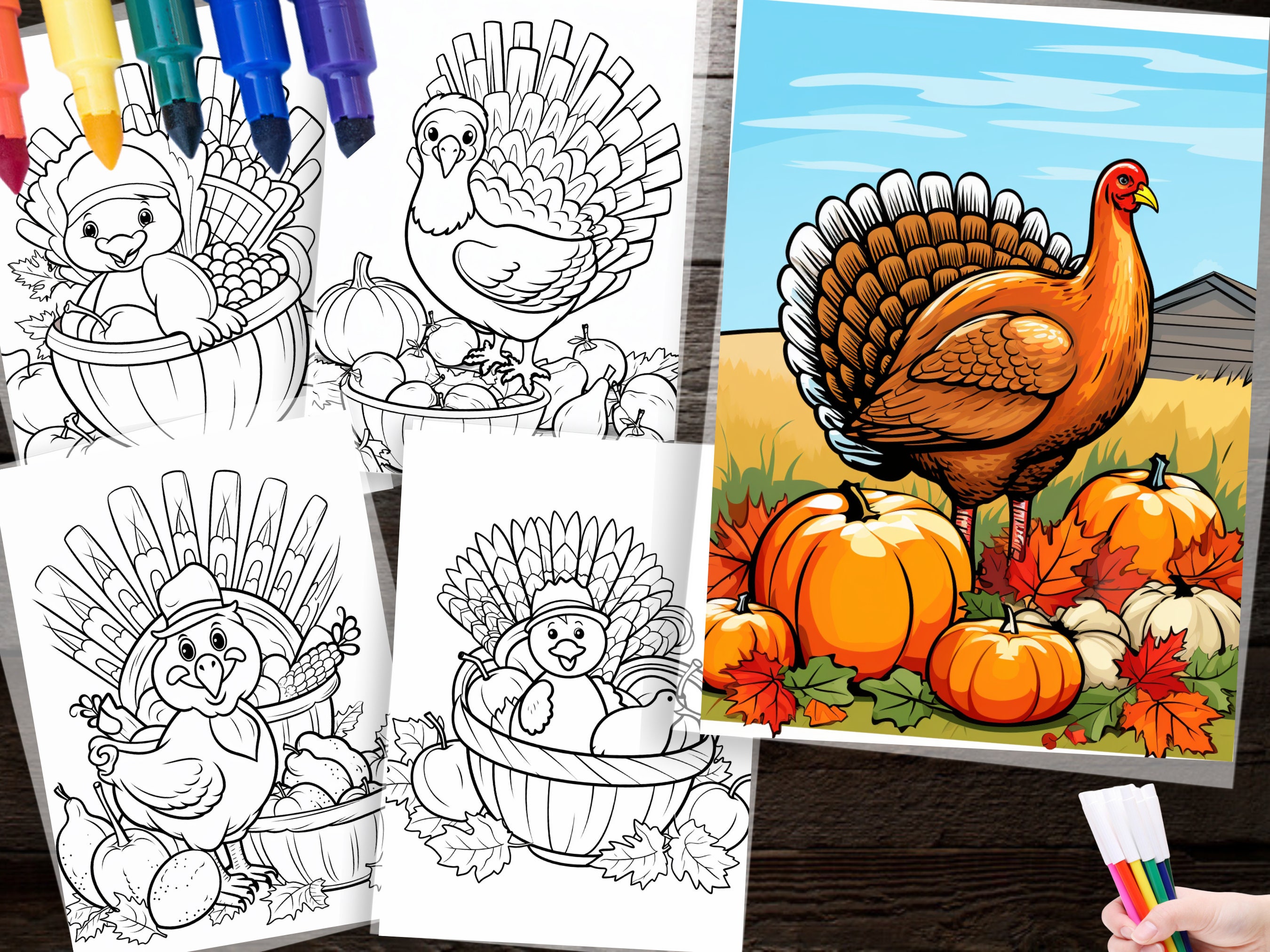 100 Thanksgiving Coloring Page Give Thanks With This Festive Printable ...