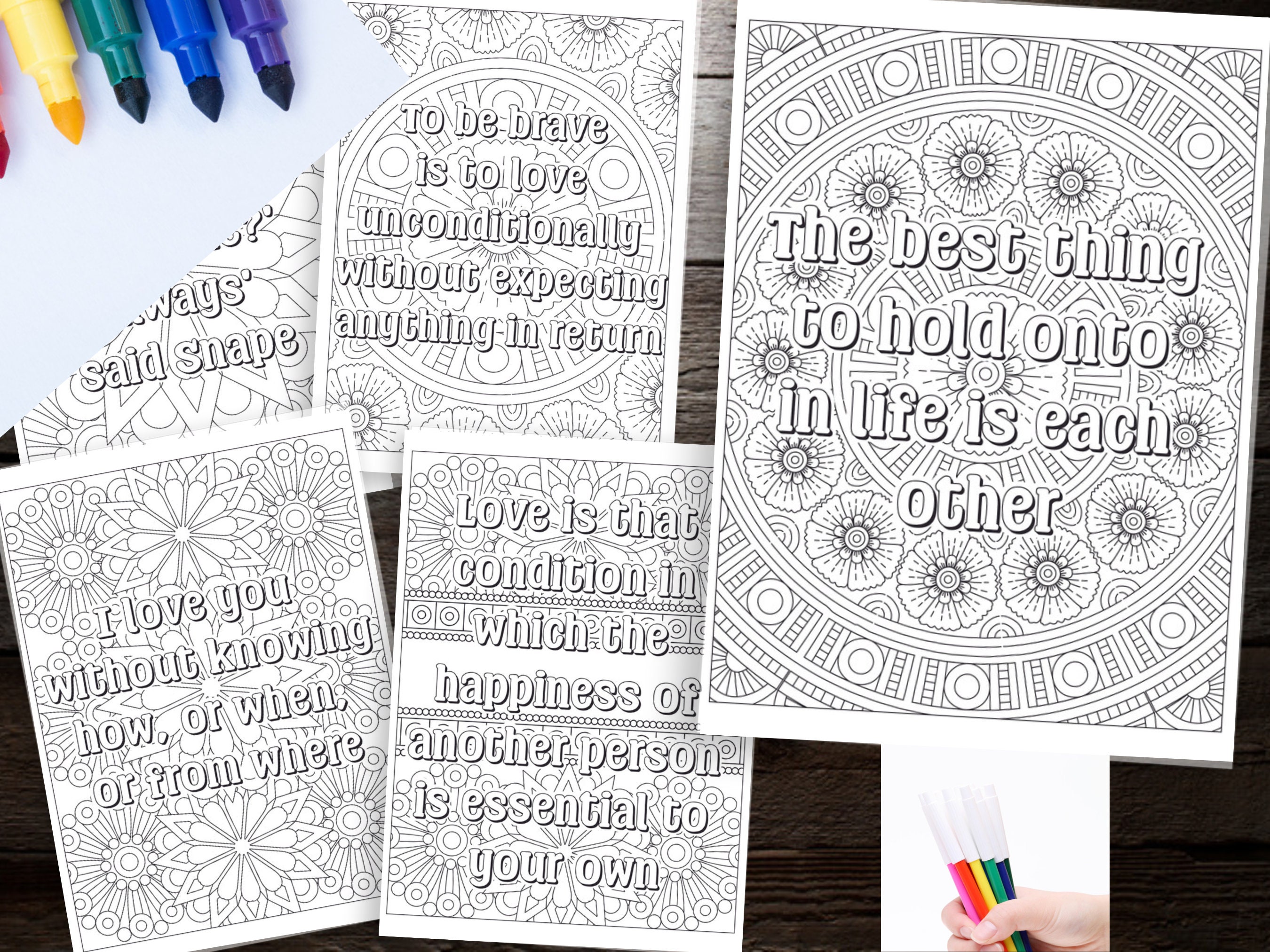 41 Valentine's Day Quotes Coloring Pages for Adults Love Quotes ...