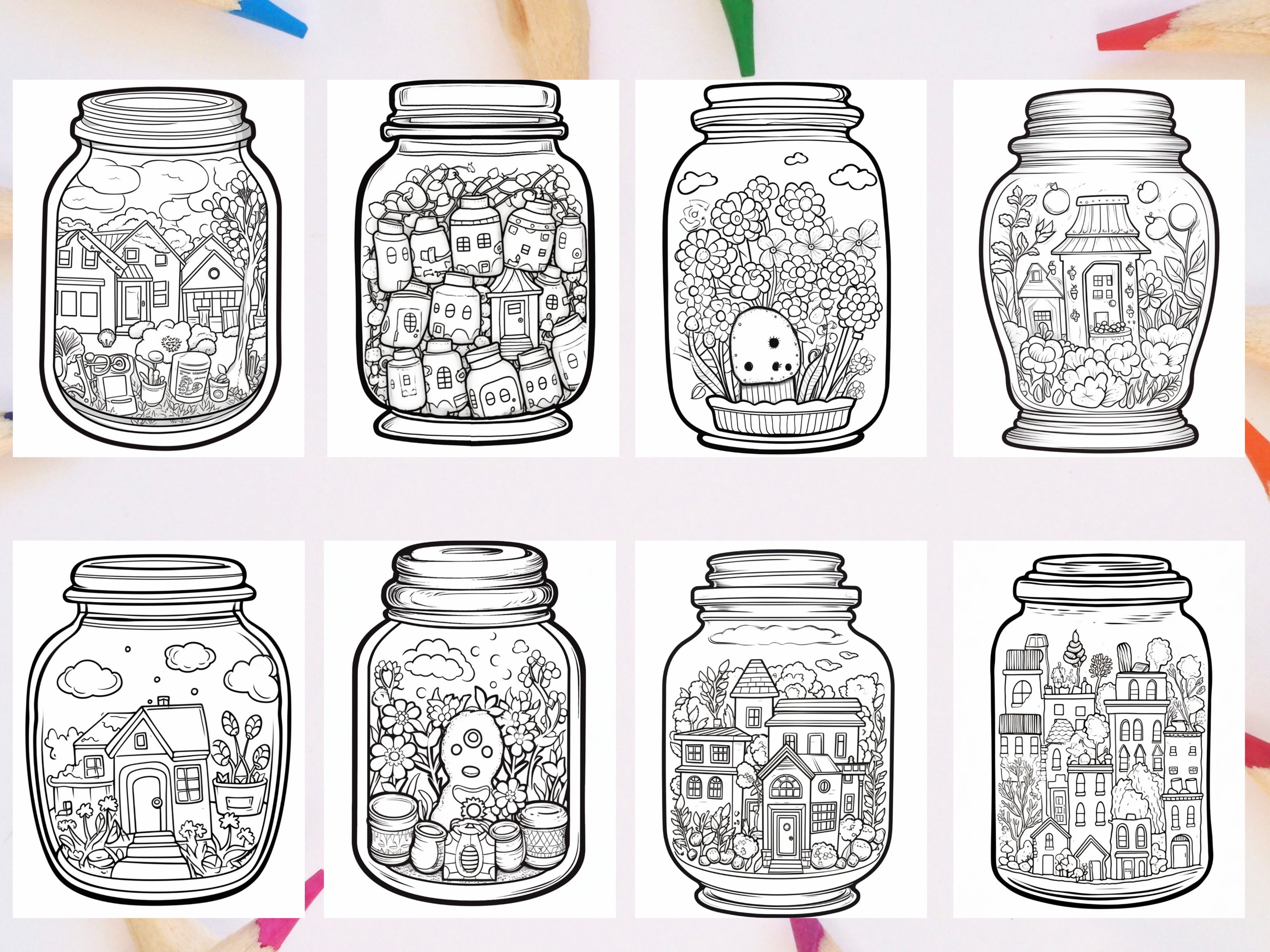 Get 100 Jar Printable Coloring Pages Suitable for Both Kids and Adults ...