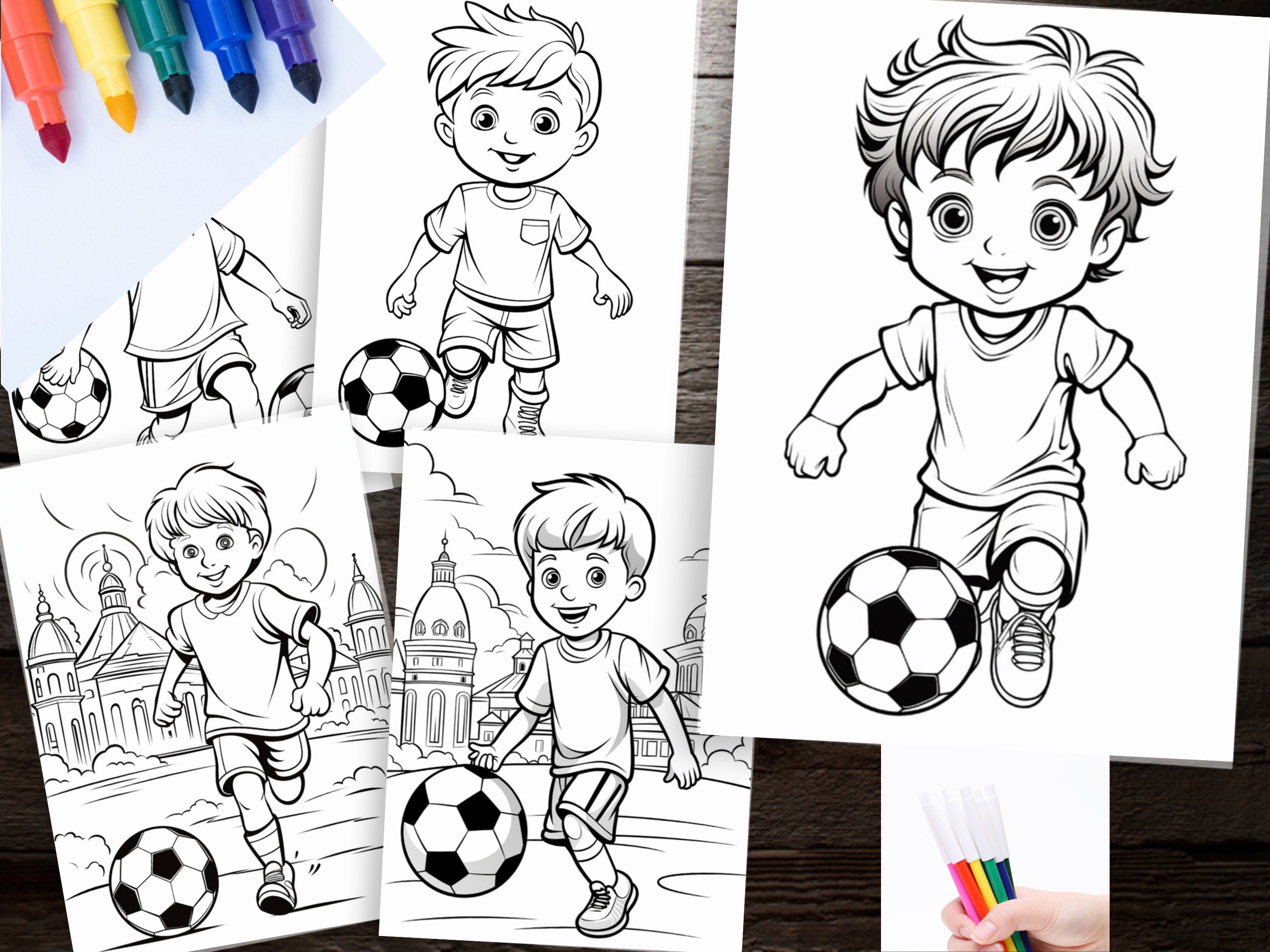 40 Soccer Coloring Pages for Kids Kids Coloring Pages INSTANT DOWNLOAD ...