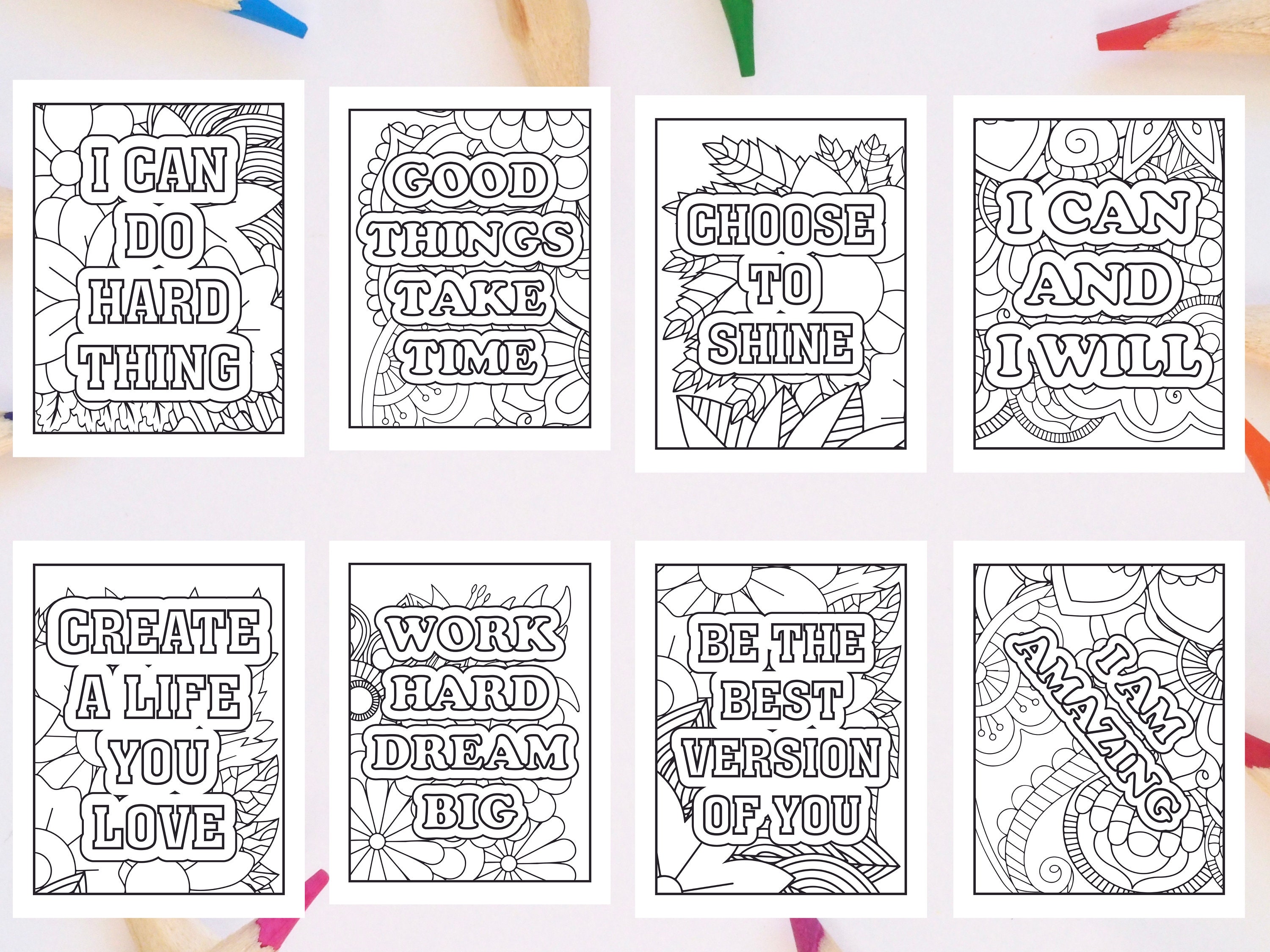 100 Motivational Swear Words Coloring Pages for Adults - Inspirational ...
