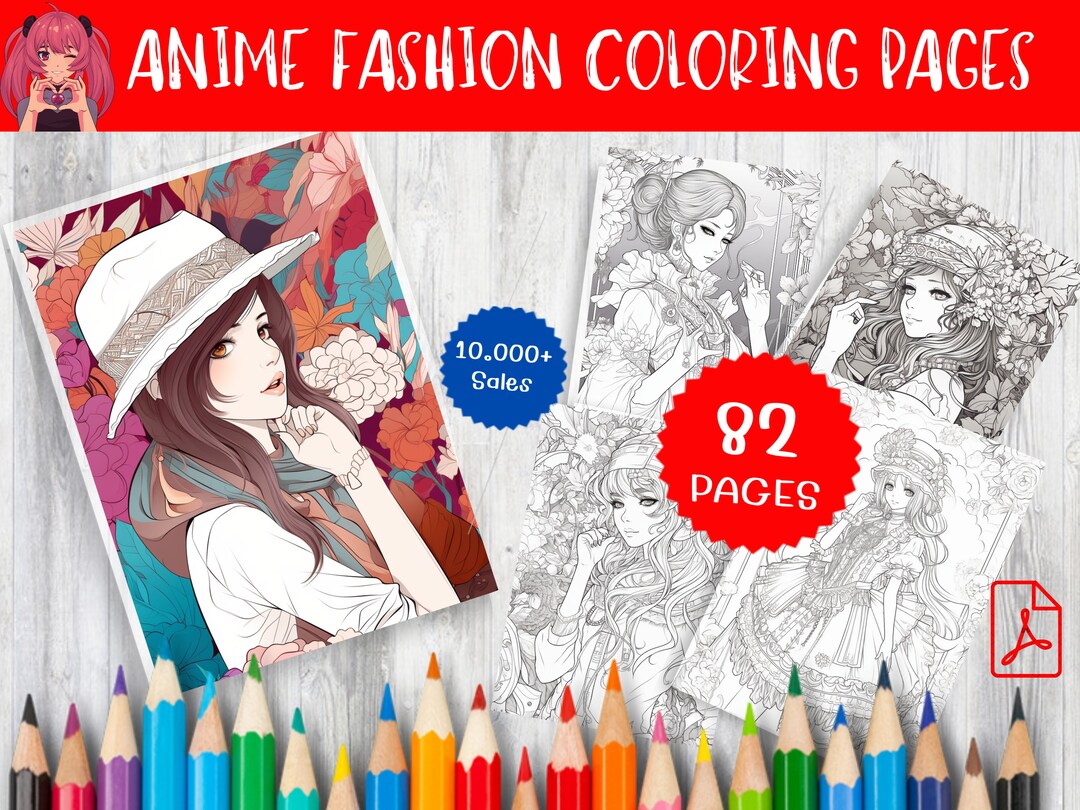 82 Anime Fashion Coloring Pages - Unique and Trendy Designs for ...