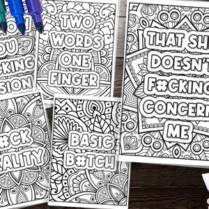 100 Swear Word Coloring Pages Unleash Your Creativity With Adult ...