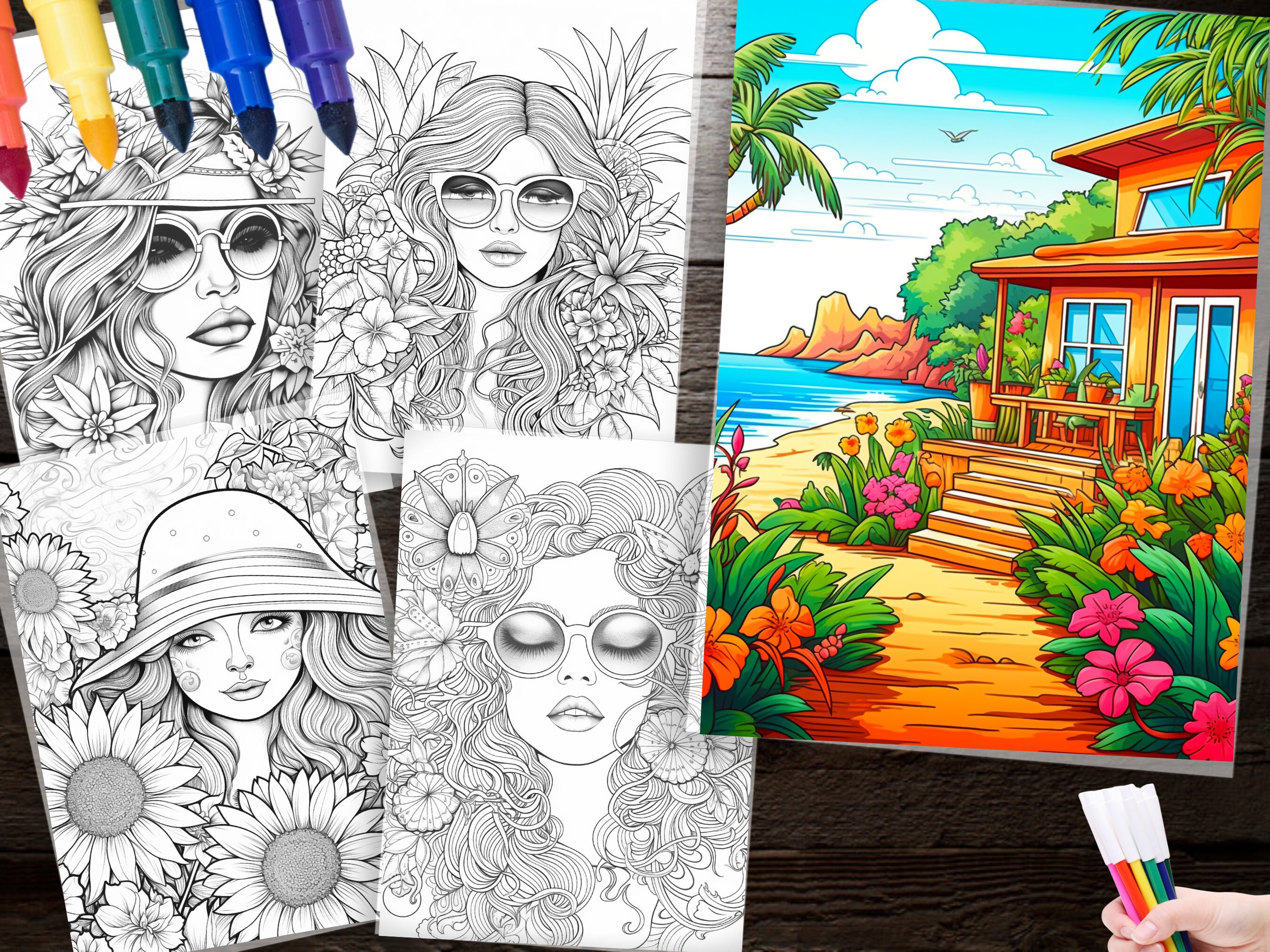 110 Summer Coloring Pages Relaxing Designs for Sunny Days Printable ...