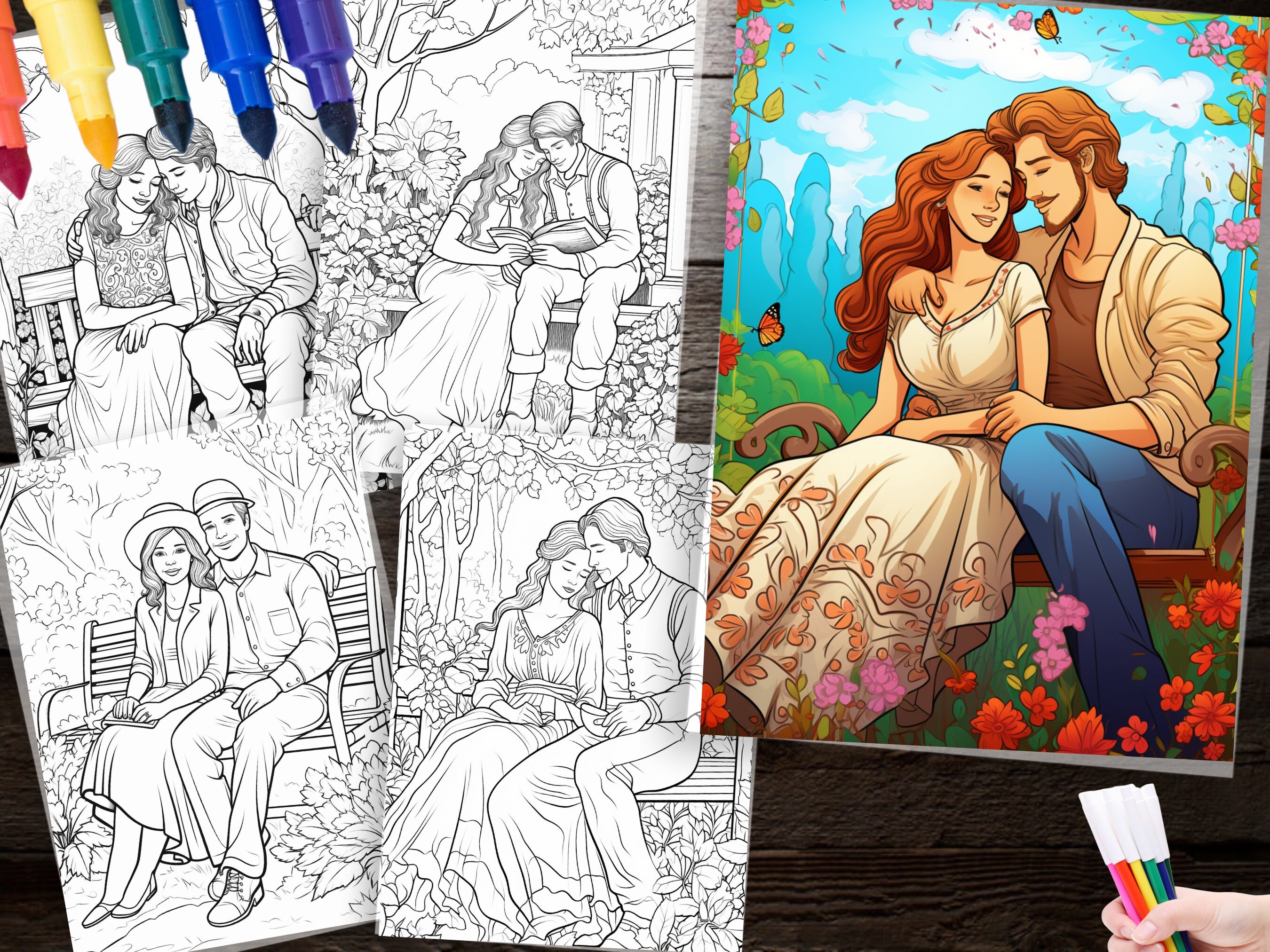 200 Happy Couple Coloring Pages Express Love & Togetherness Through Art ...