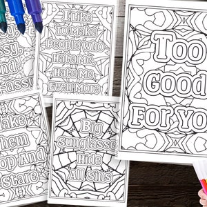 Sassy Quotes Coloring Pages Fun and Feisty Adult Coloring Sheets ...