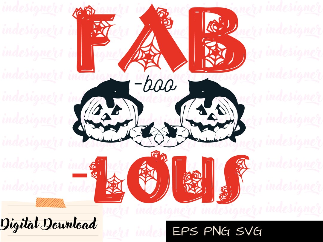 Fab BOO Lous Svg Kids Halloween Svg Cute Halloween Svg - Etsy