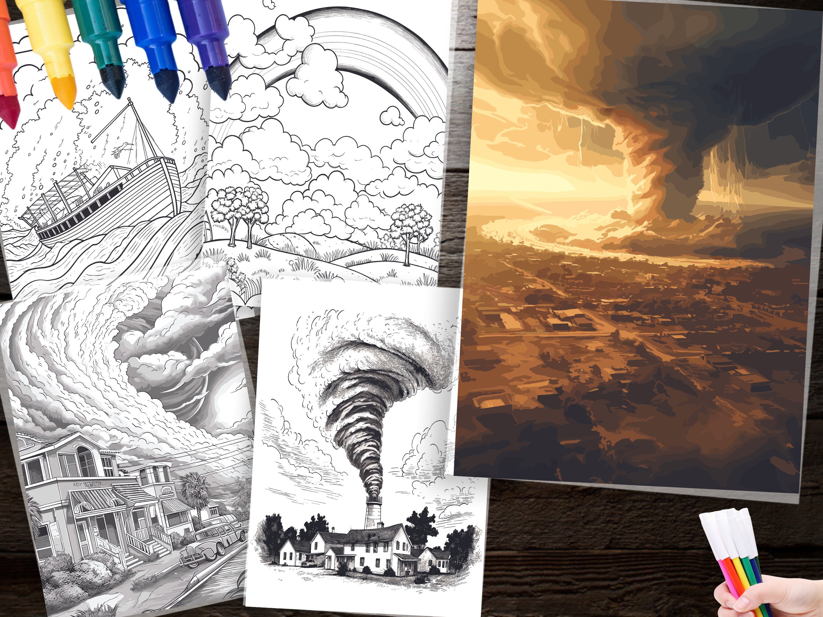 100 Cyclone Coloring Page for Relaxation Printable Digital Download ...