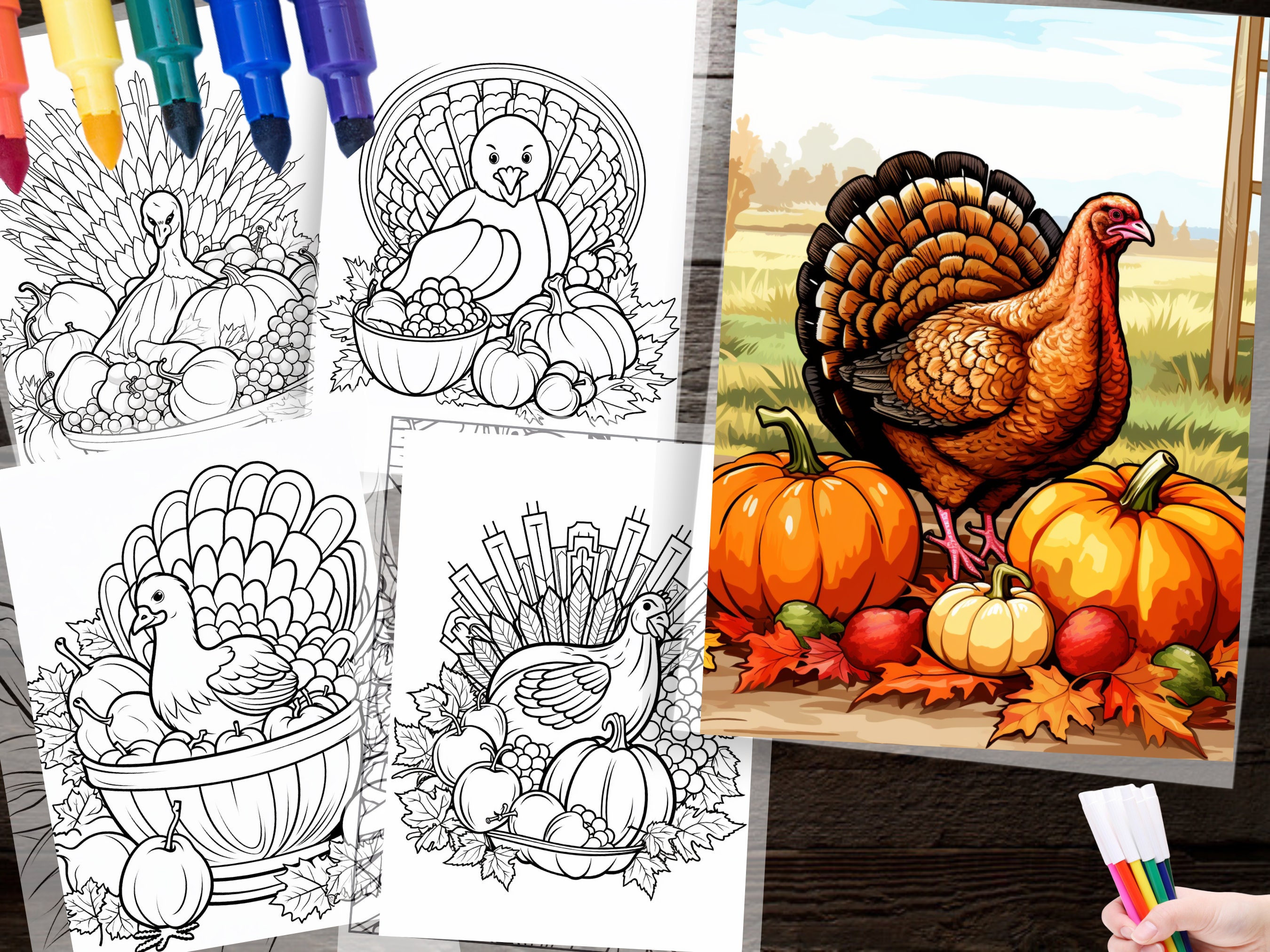 100 Thanksgiving Coloring Page Give Thanks With This Festive Printable ...